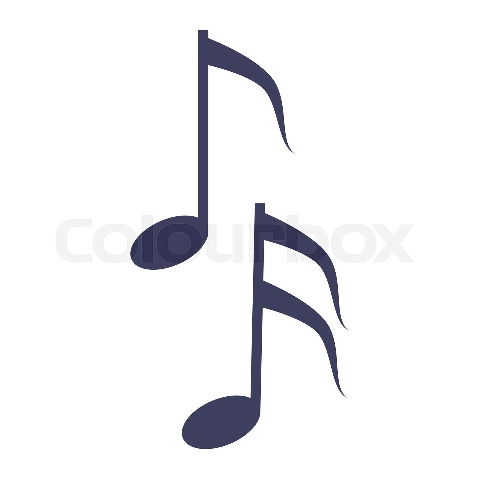 musical note melody symbol | Stock vector | Colourbox