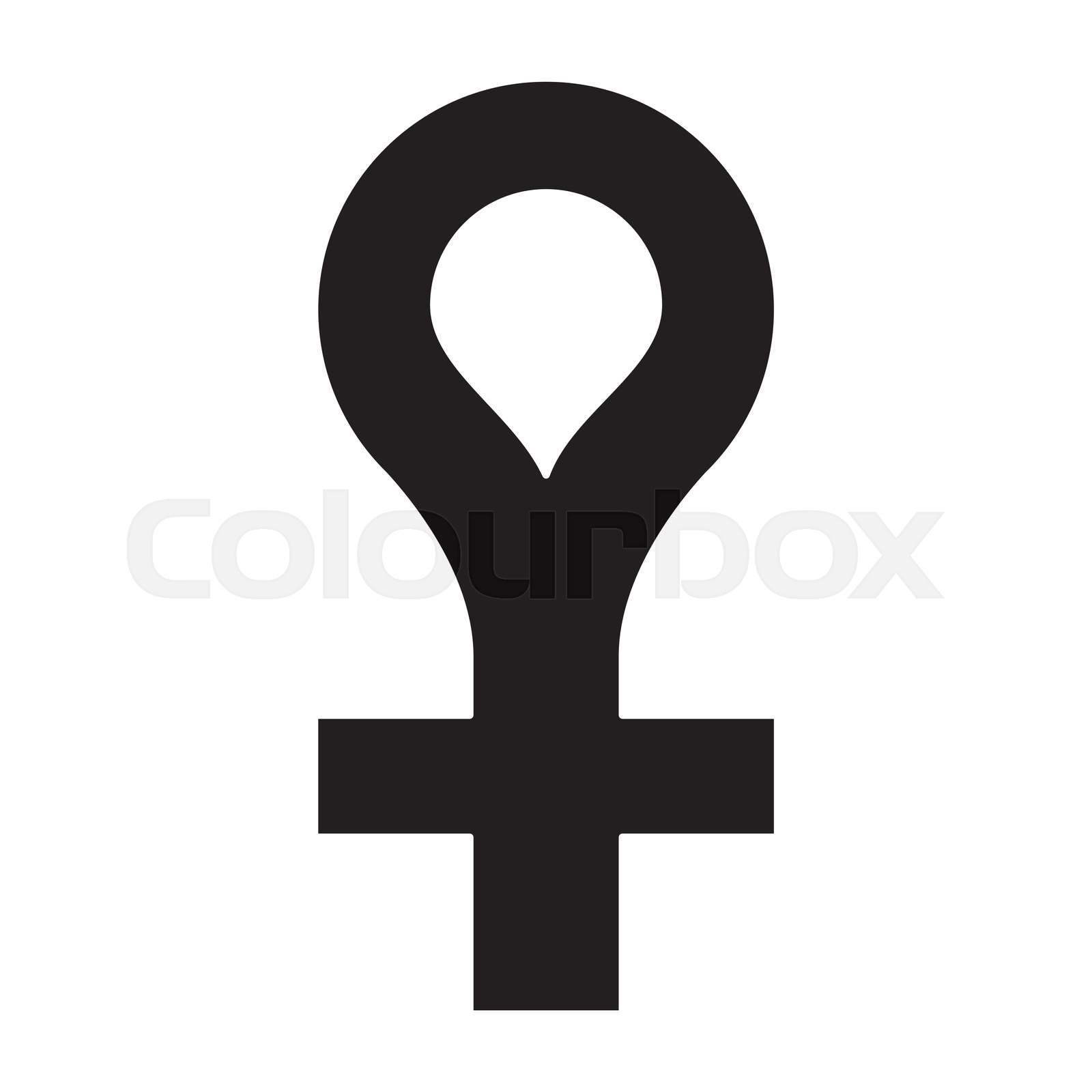 female gender symbol icon pictogram | Stock vector | Colourbox