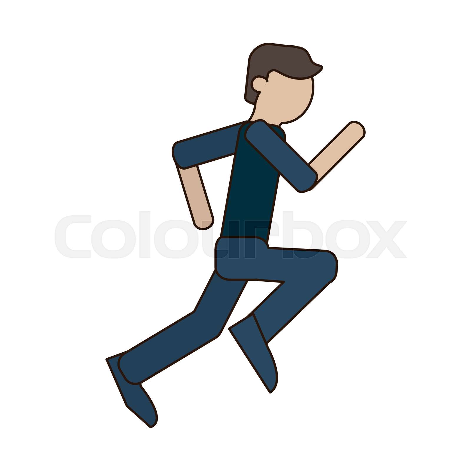 Man running avatar | Stock vector | Colourbox