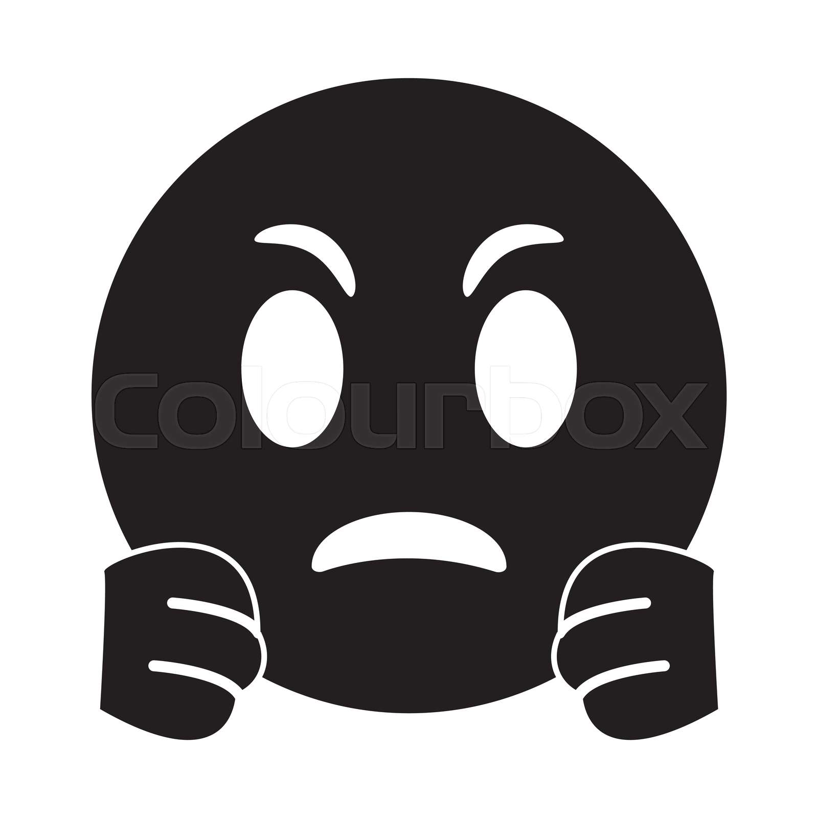 angry emoticon funny pictogram | Stock vector | Colourbox