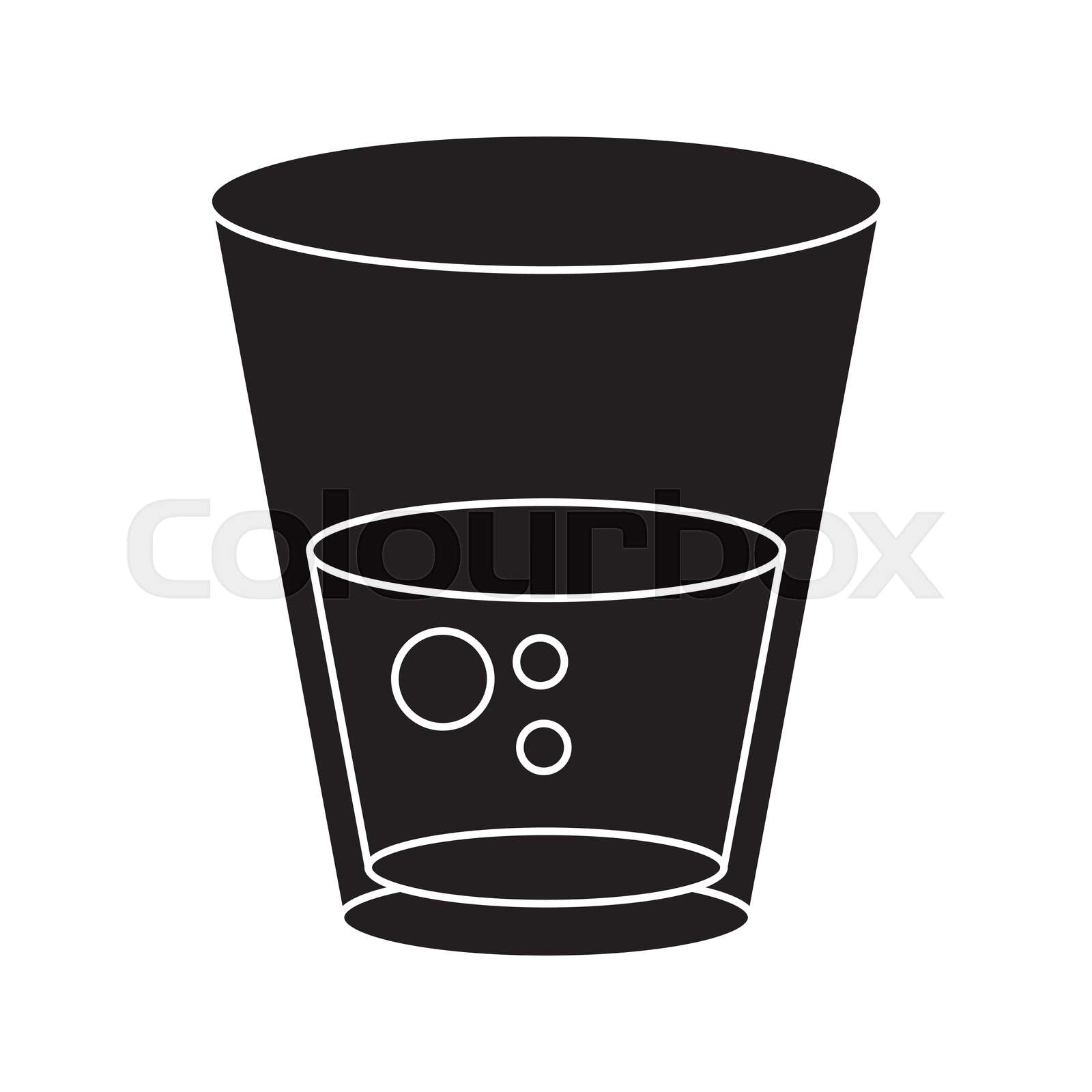 glass water fresh pictogram | Stock vector | Colourbox