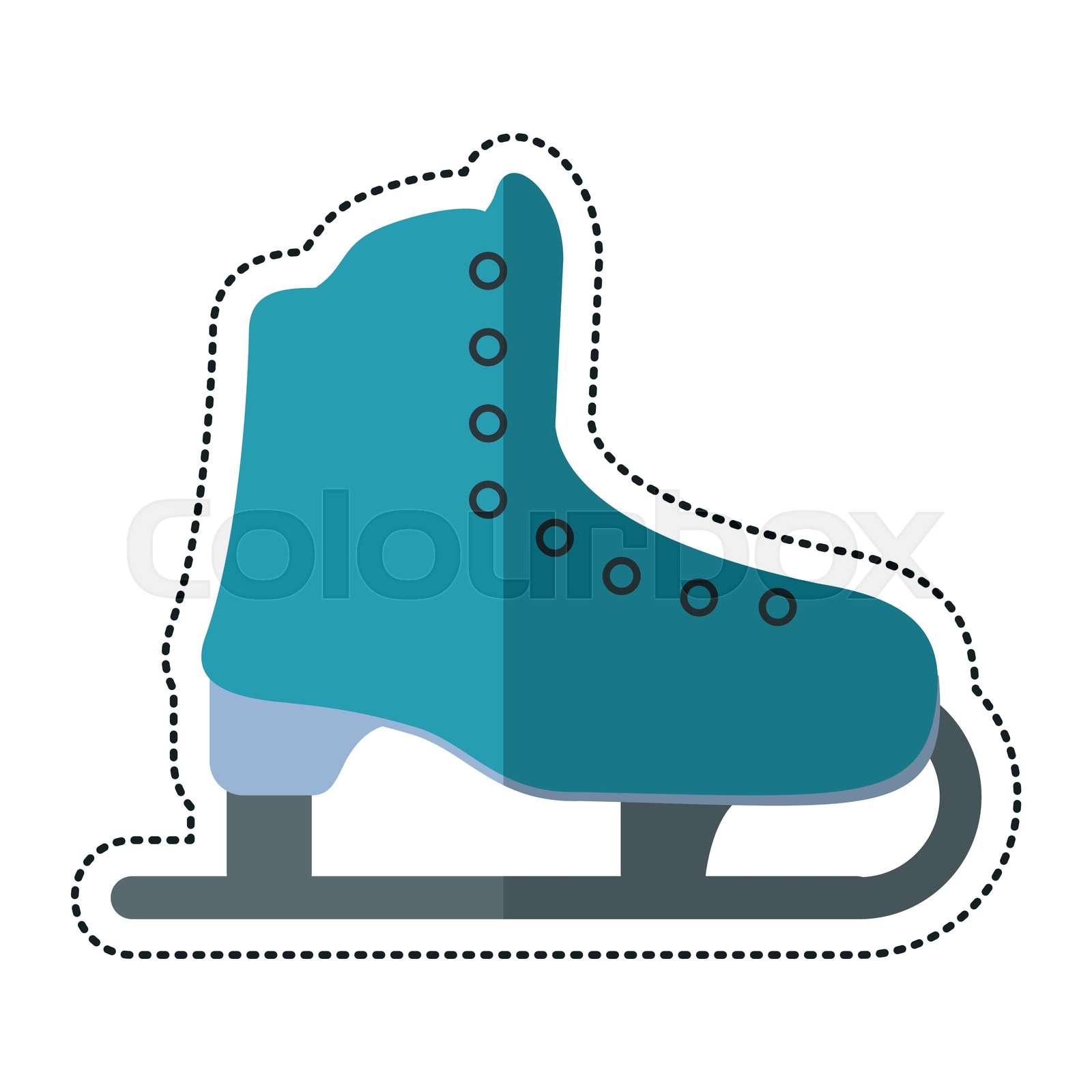 cartoon ice skate sport leisure | Stock vector | Colourbox
