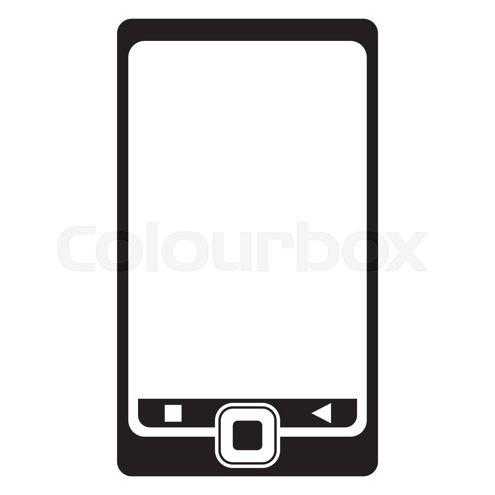smartphone mobile technology device pictogram | Stock vector | Colourbox