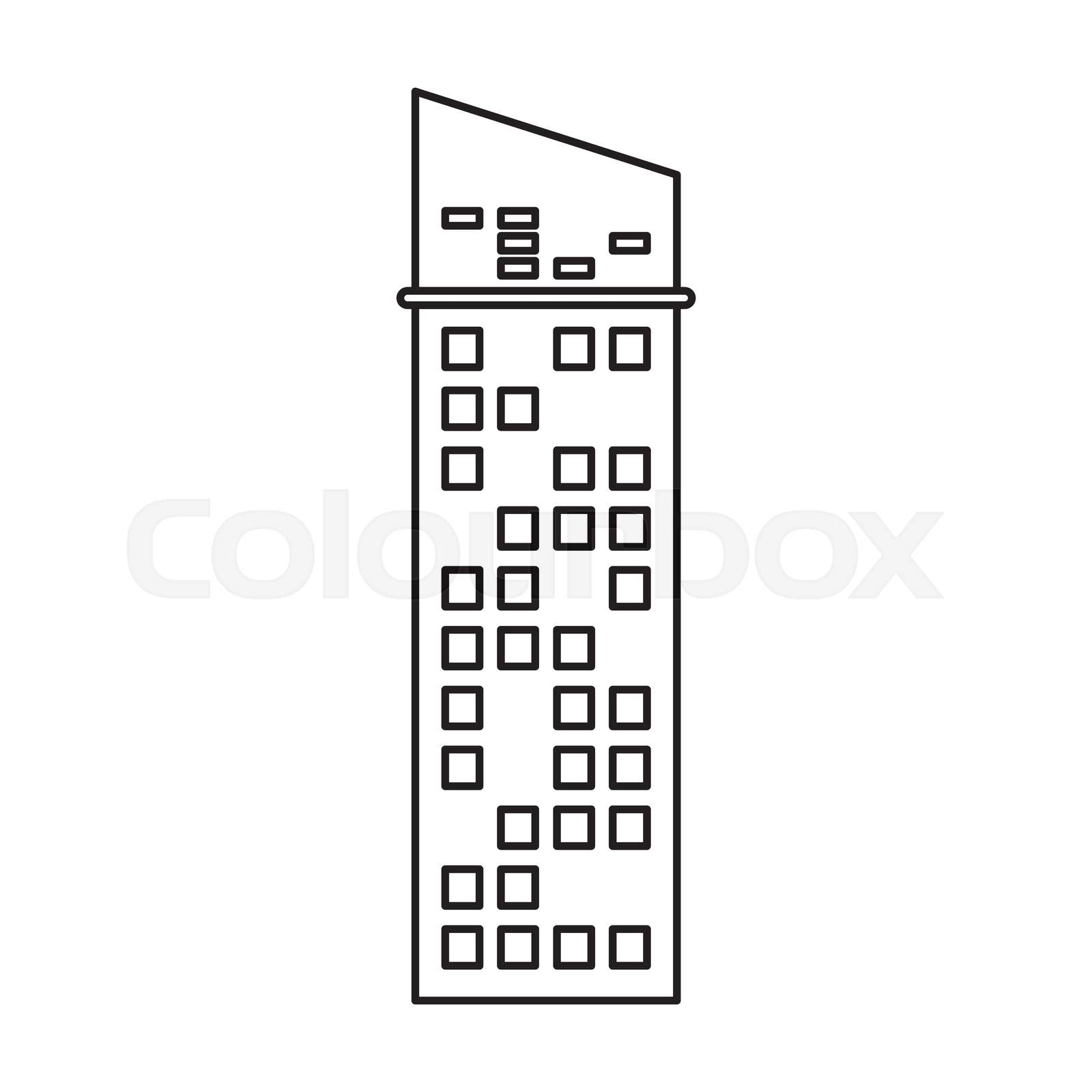 building architecture skyscraper outline | Stock vector | Colourbox