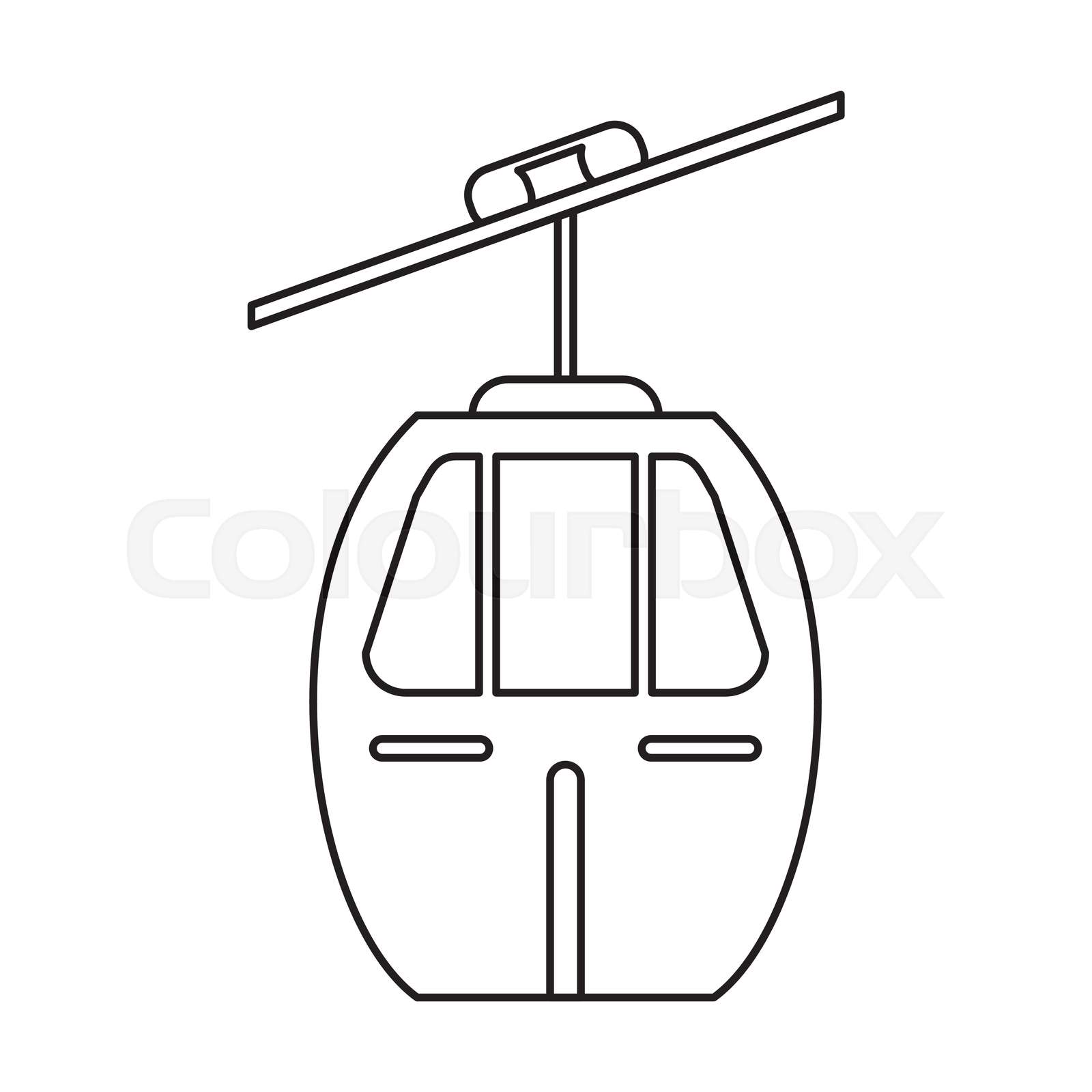 cable car transport image | Stock vector | Colourbox