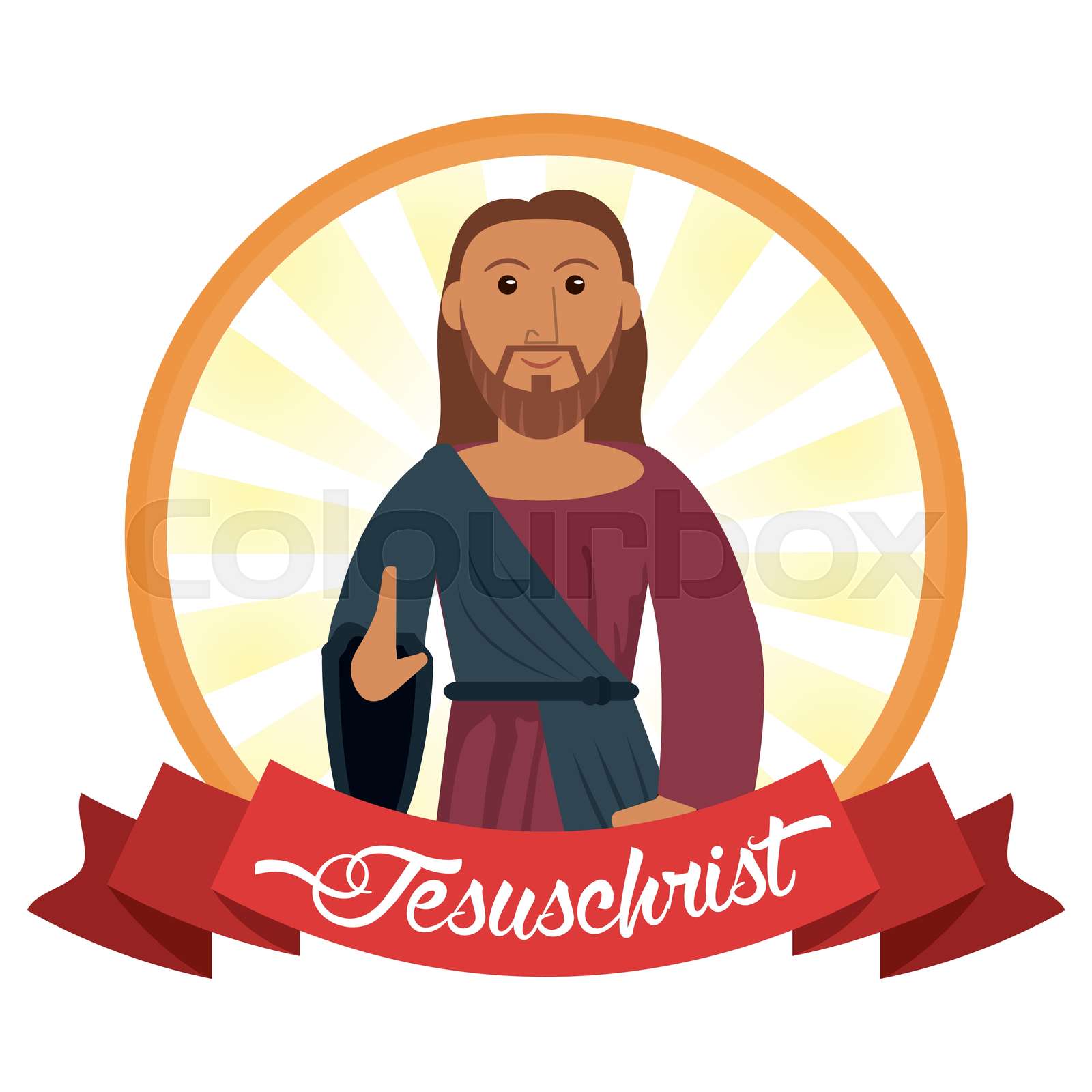 jesus christ religious symbol | Stock vector | Colourbox