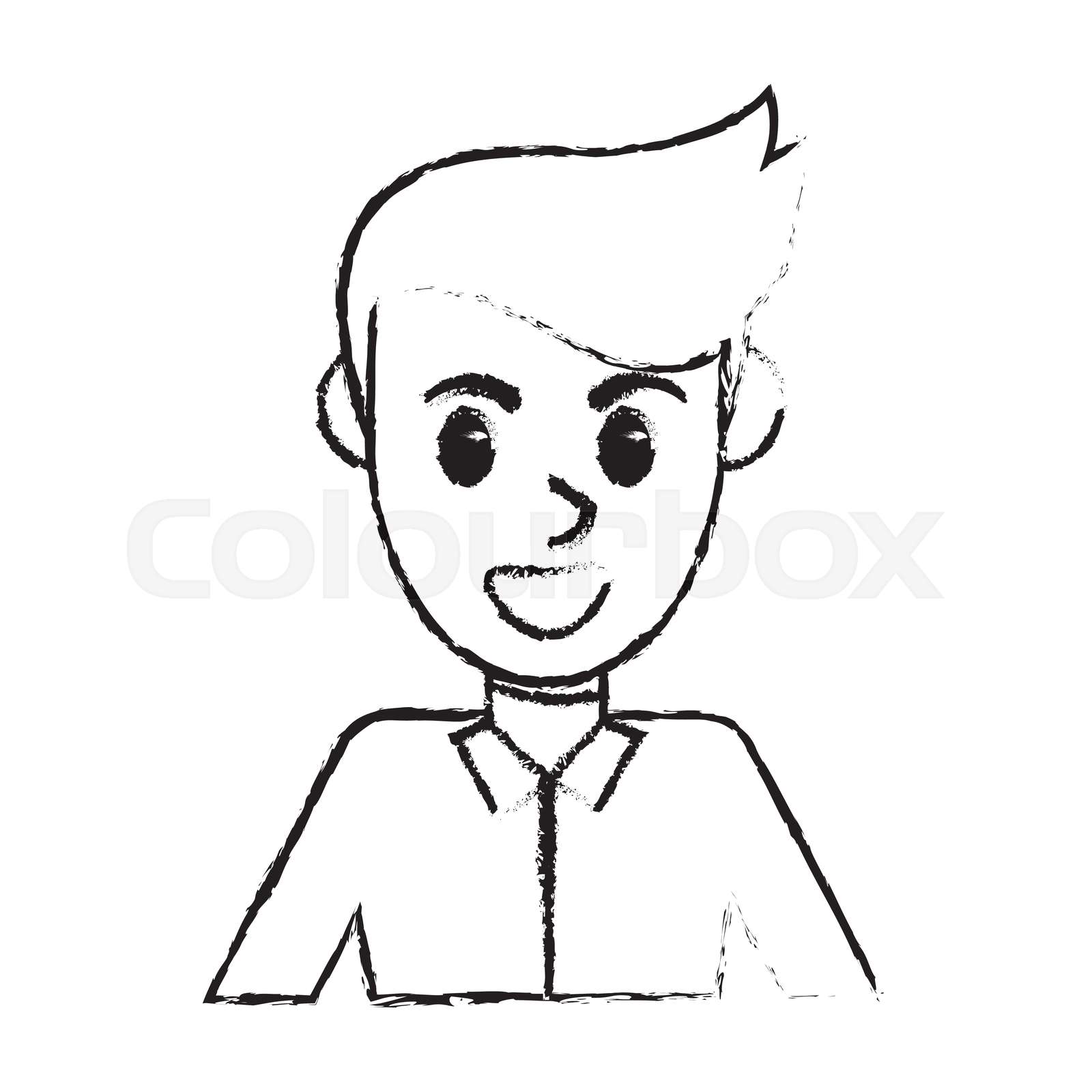 sketch man portrait cartoon image | Stock vector | Colourbox
