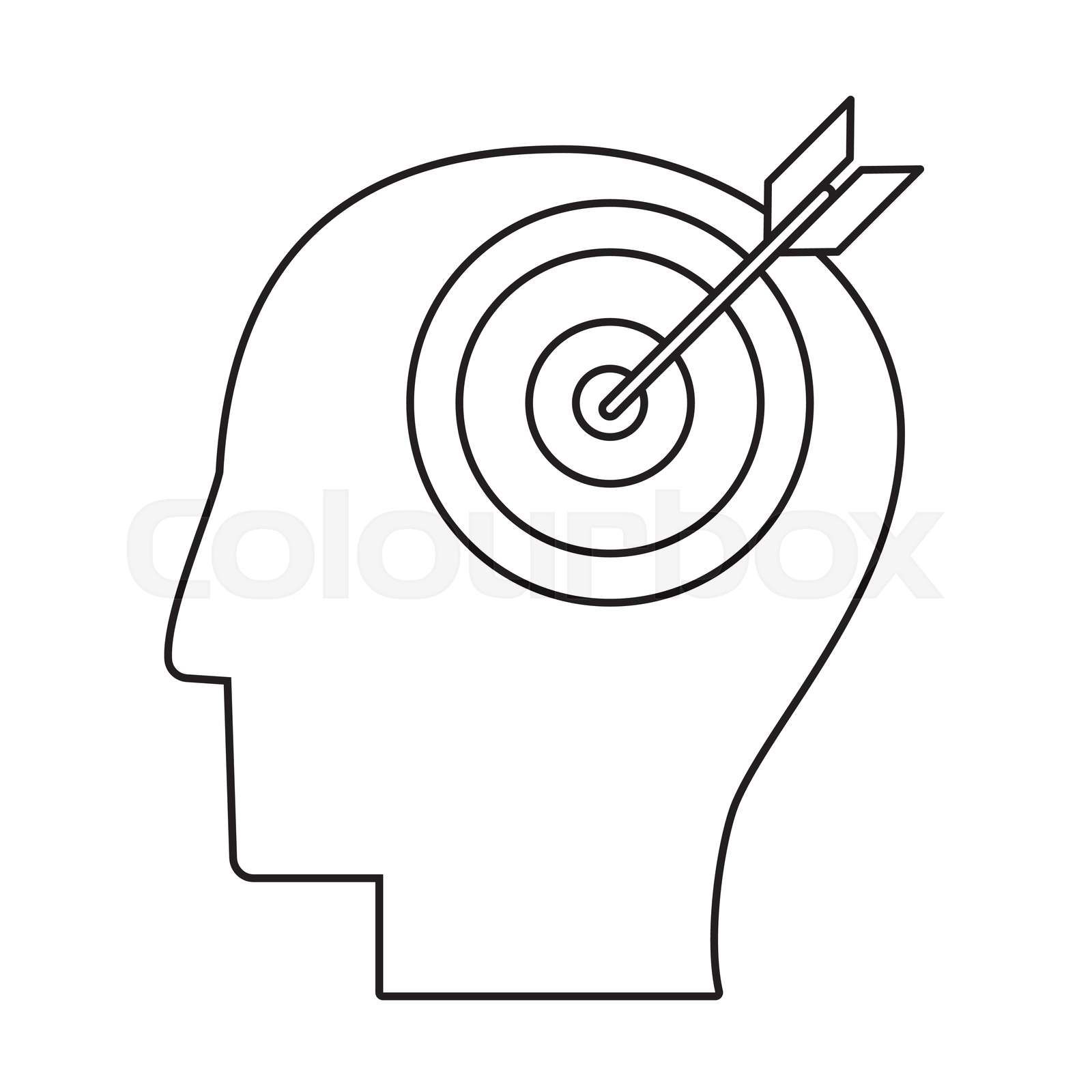 head human target outline | Stock vector | Colourbox