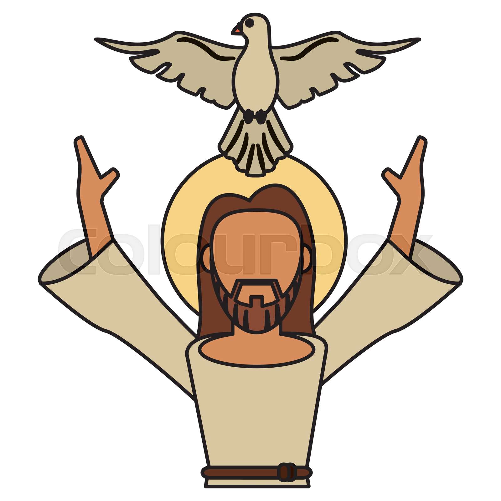 jesus christ holy spirit catholic | Stock vector | Colourbox