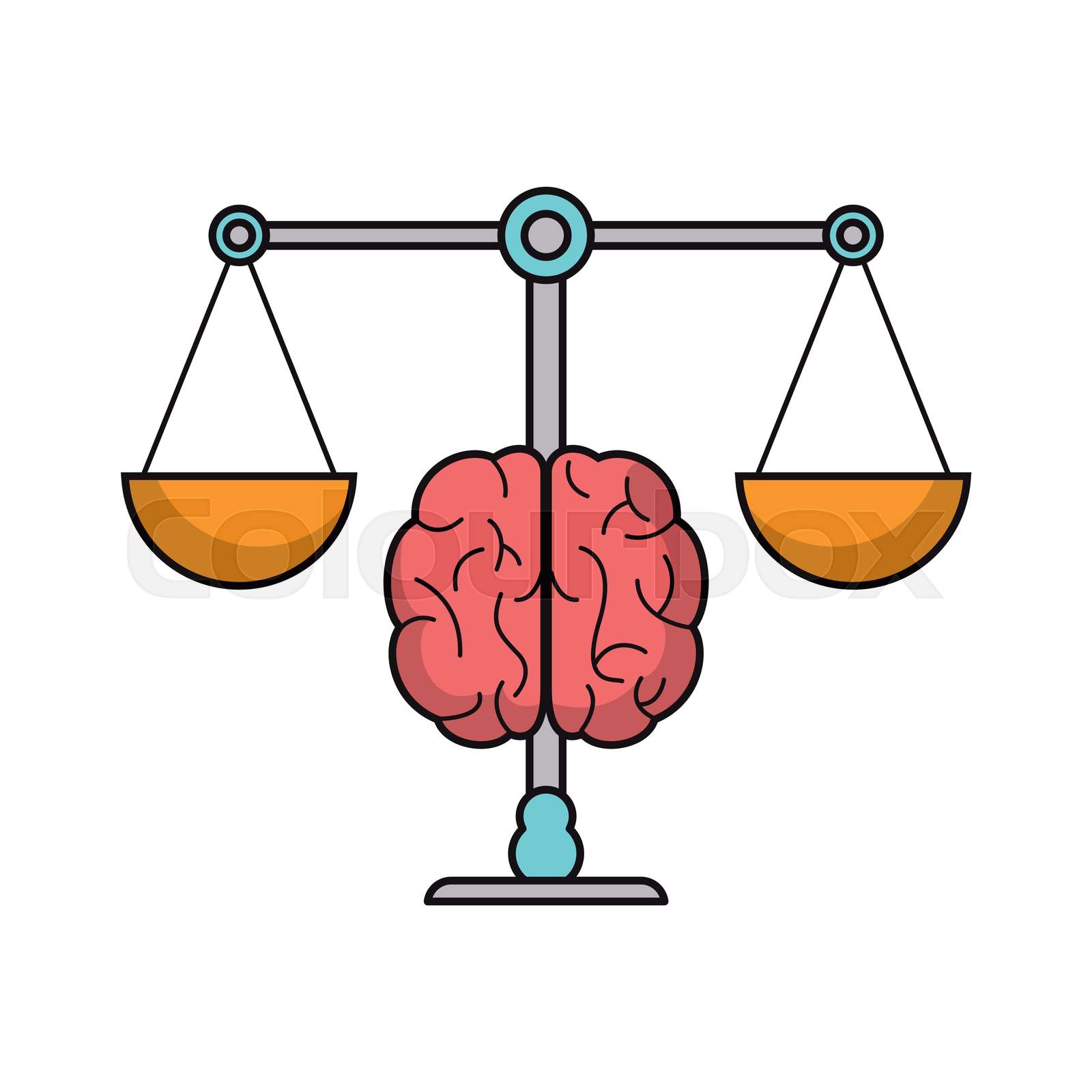 brain balance idea image | Stock vector | Colourbox