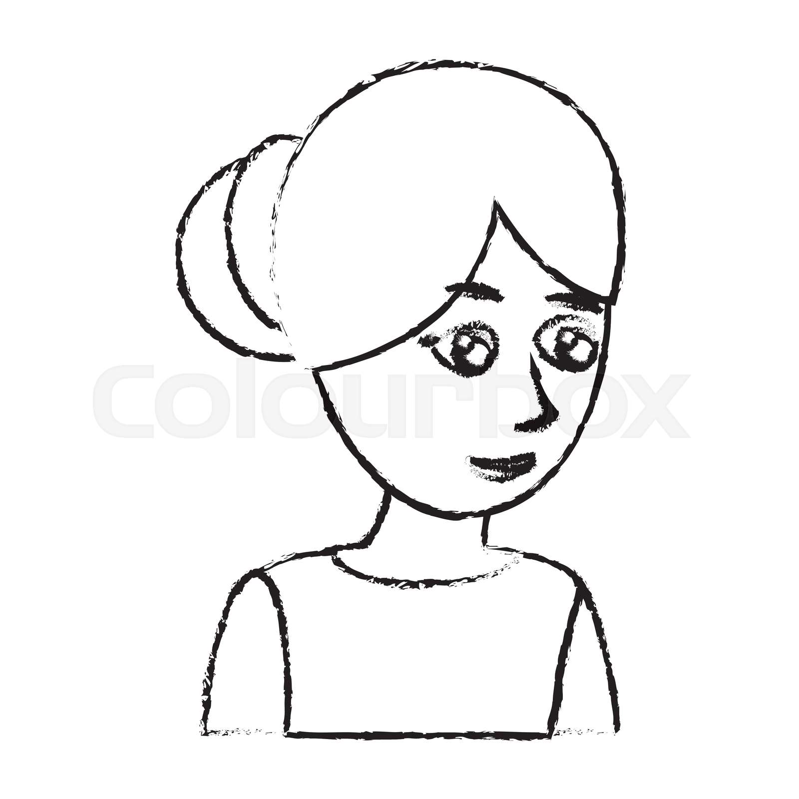 face woman mother character | Stock vector | Colourbox