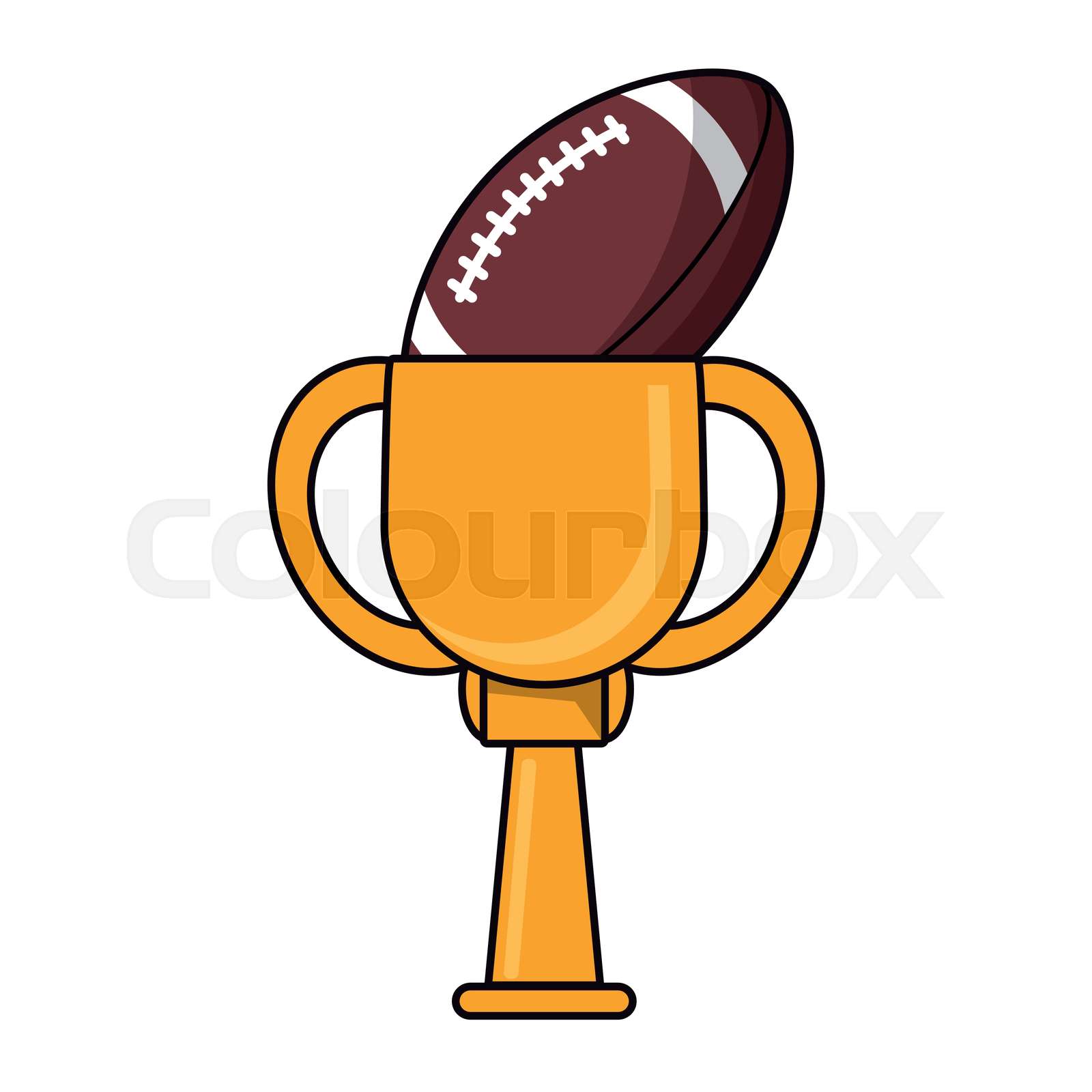football trophy sport golden image | Stock vector | Colourbox