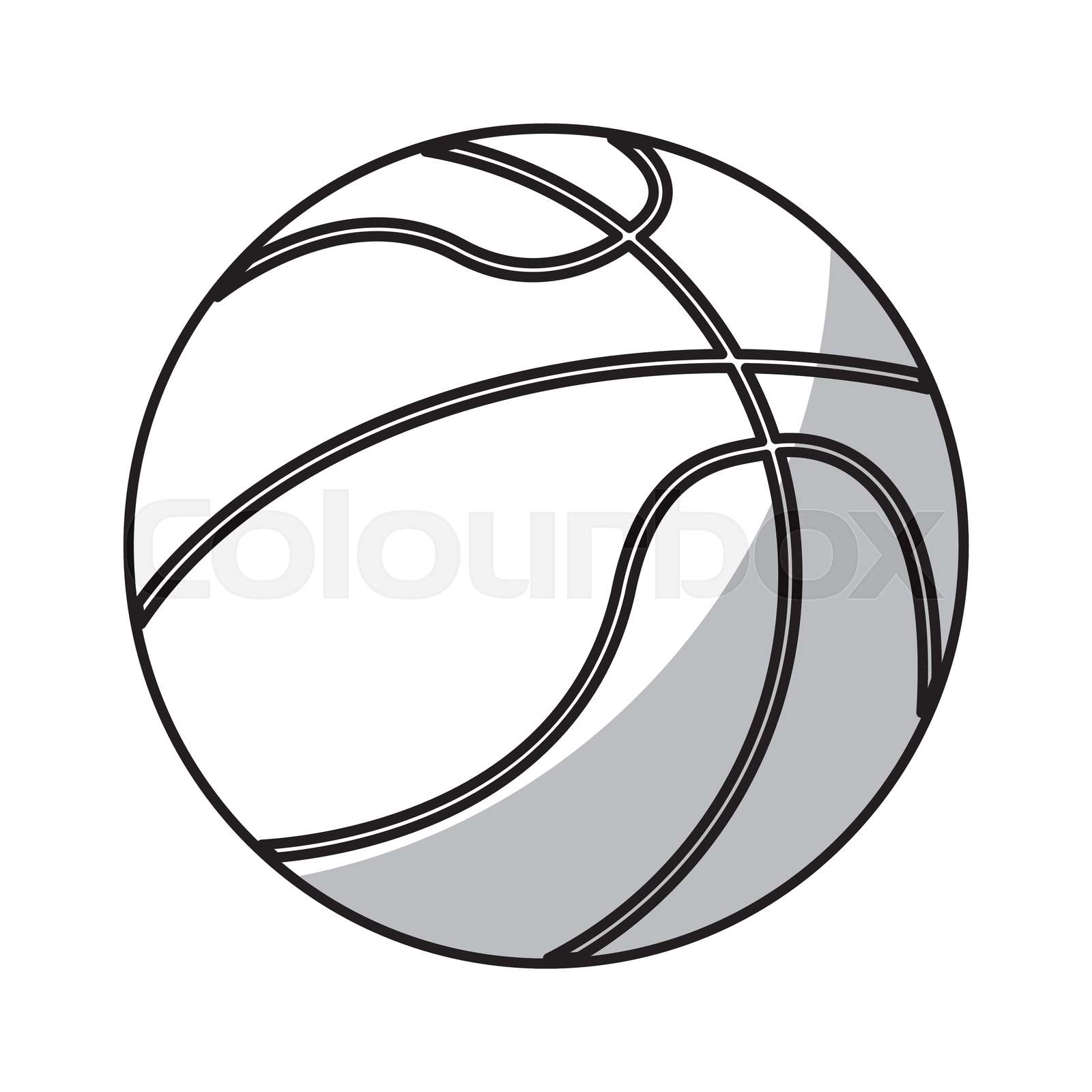 basketball ball equipment - shadow | Stock vector | Colourbox