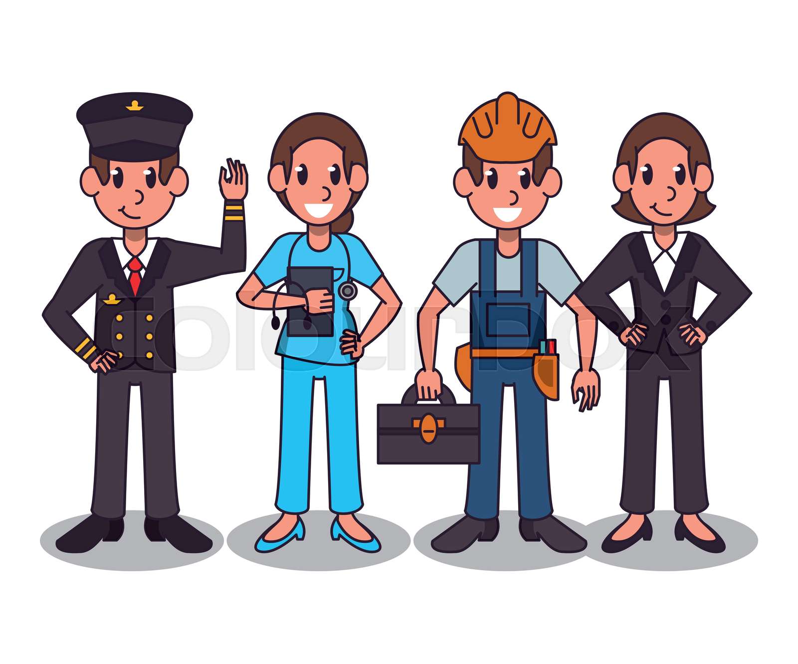 People workers cartoon | Stock vector | Colourbox