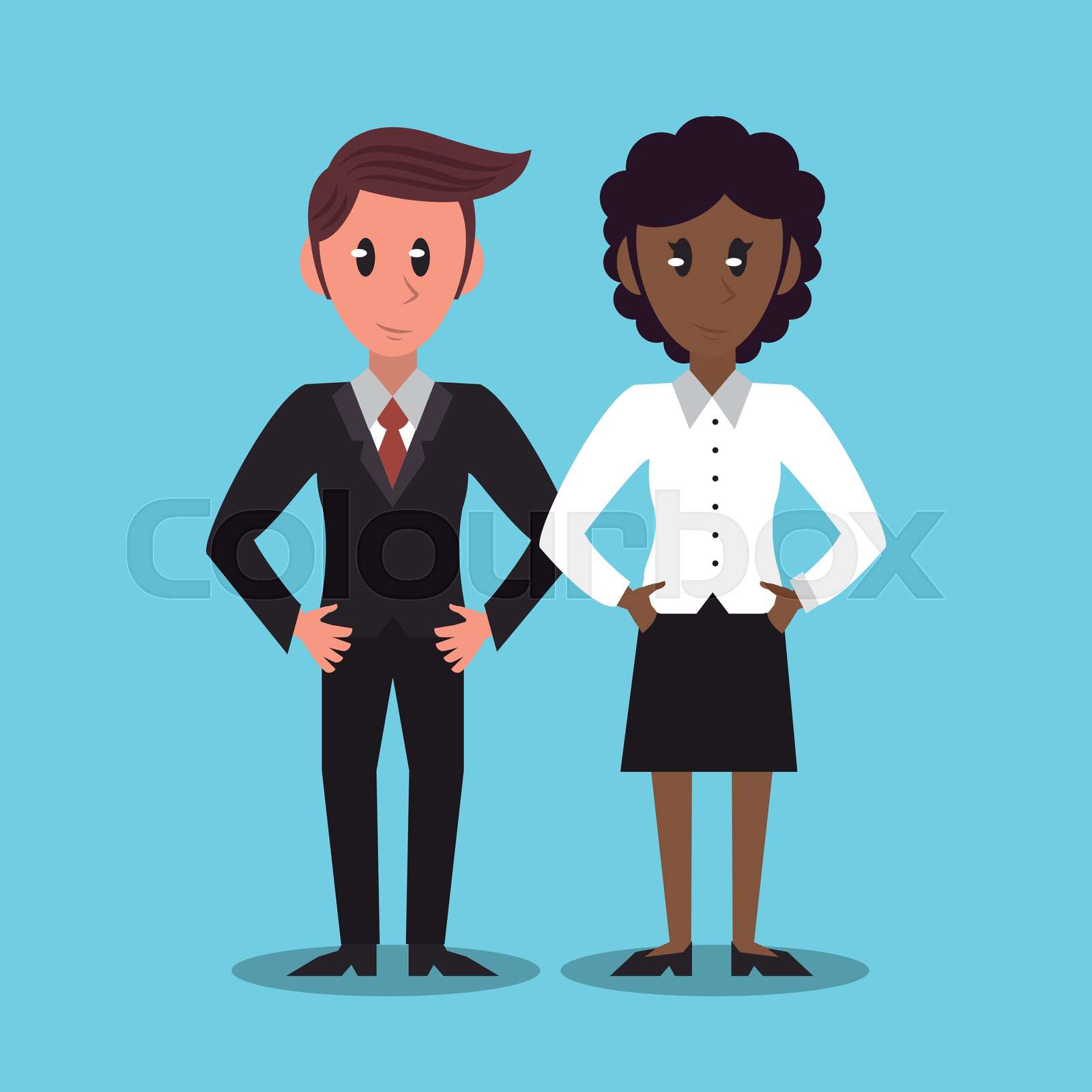 Business partners cartoon | Stock vector | Colourbox