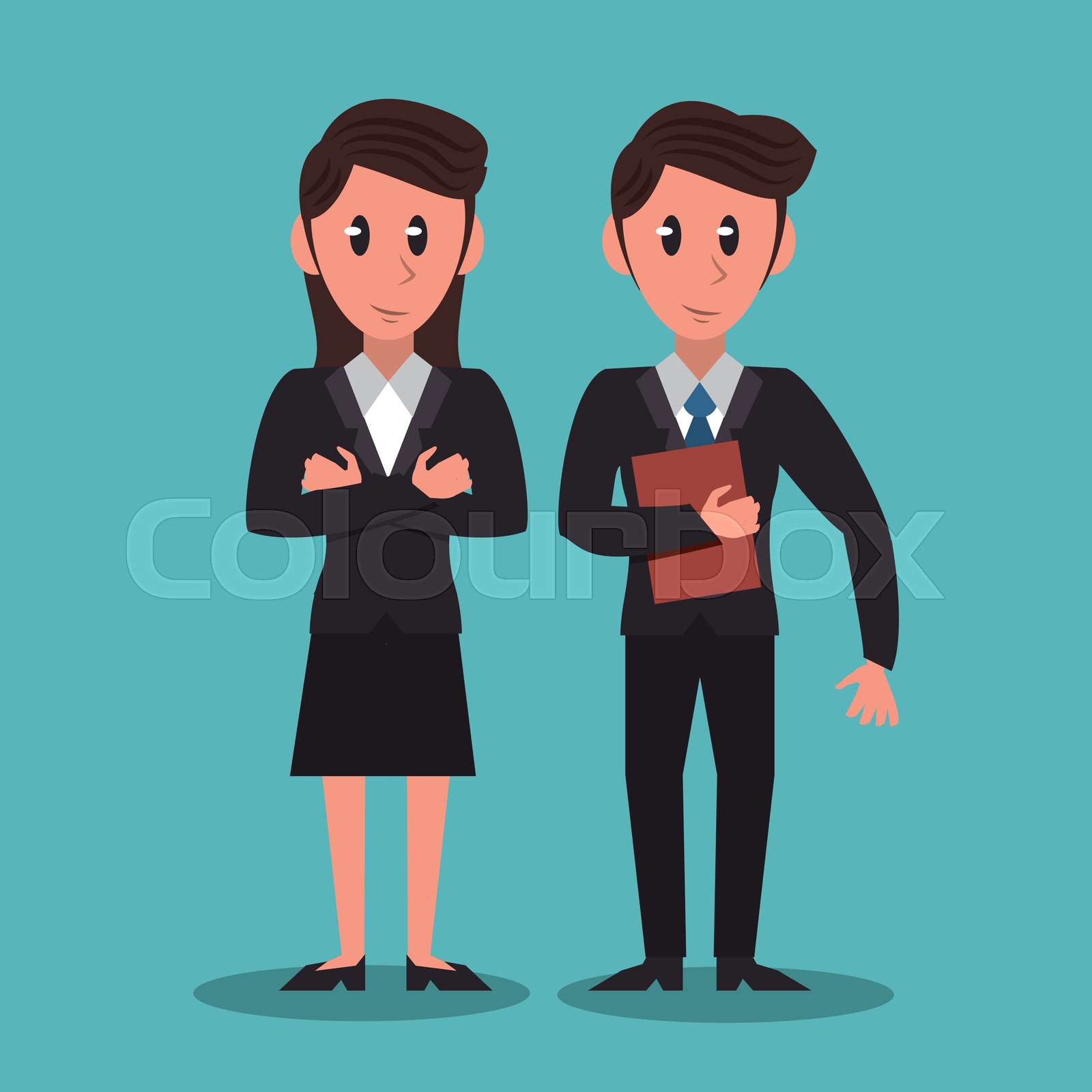 Business partners cartoon | Stock vector | Colourbox