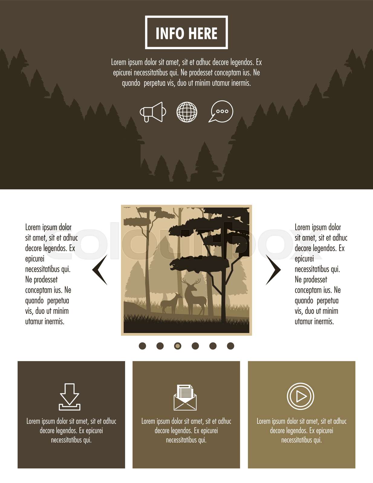 Forest brochure infographic | Stock vector | Colourbox