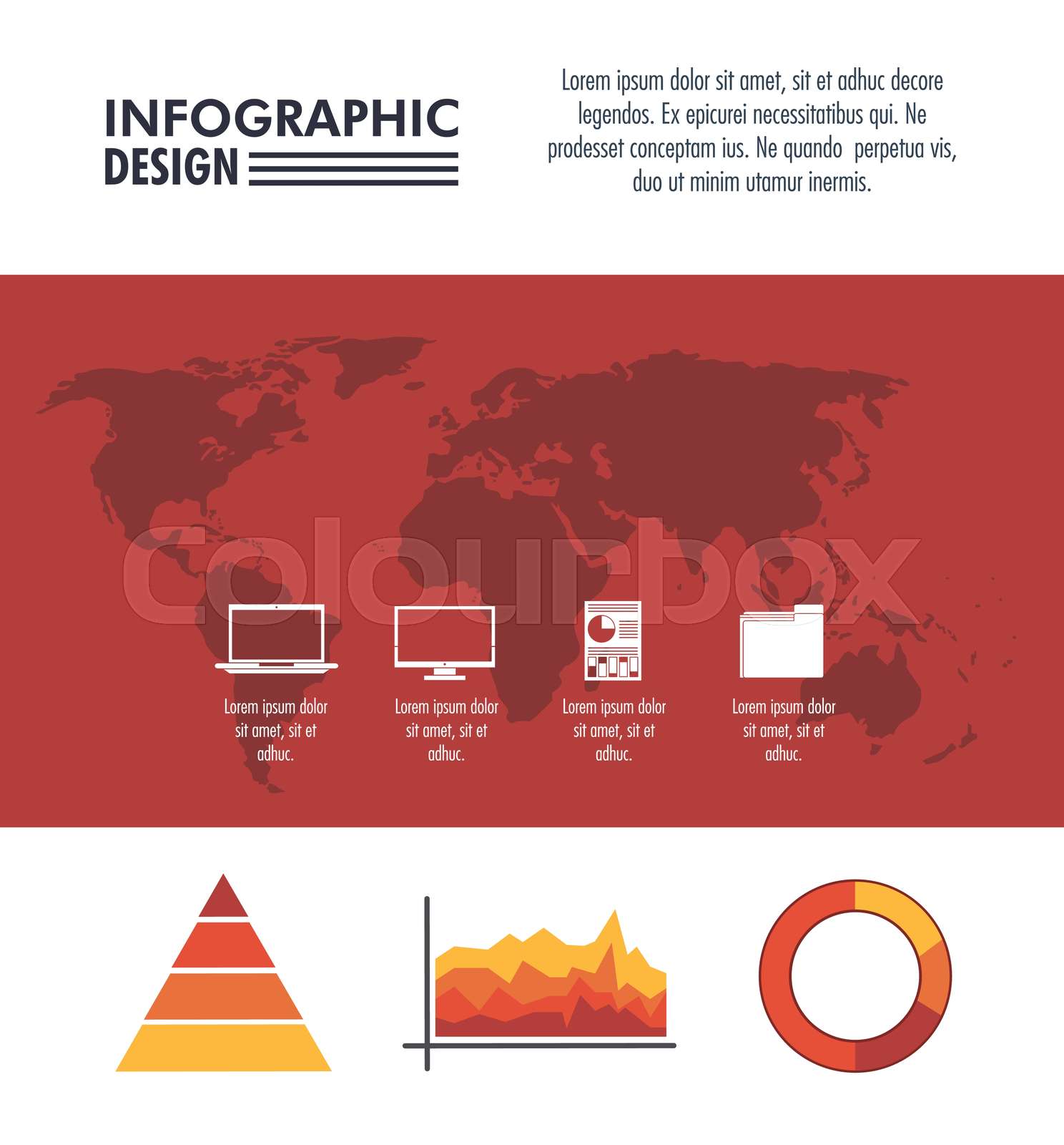 Infographic technology design | Stock vector | Colourbox