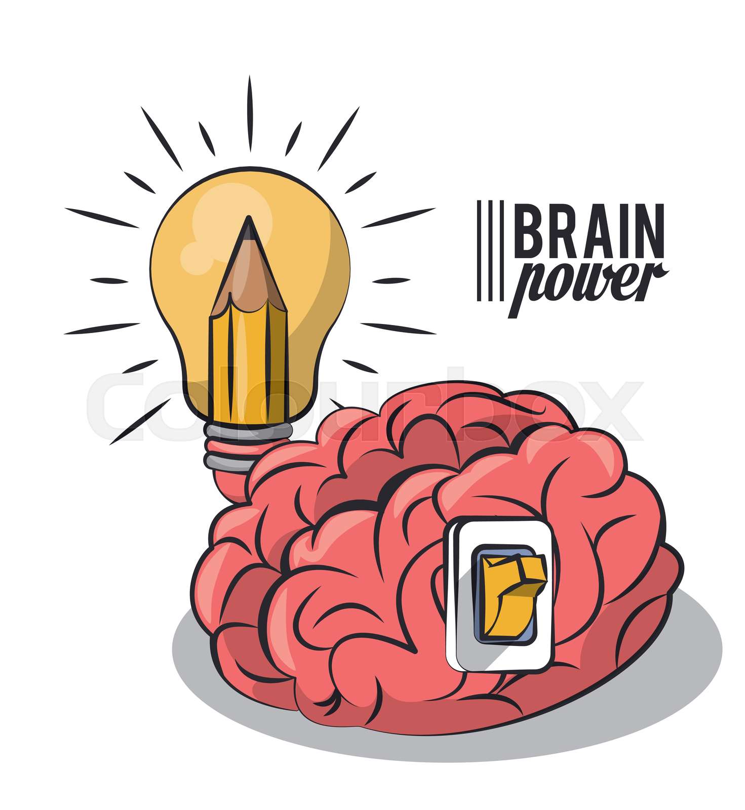 Brain power concept icon vector ilustration | Stock vector | Colourbox
