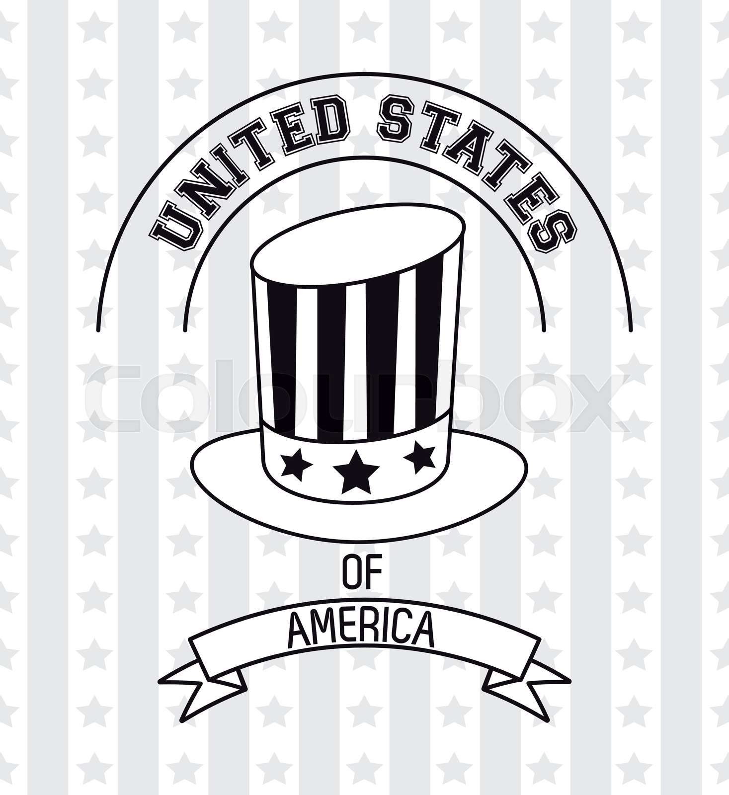 United States of America emblem in black and white | Stock vector ...