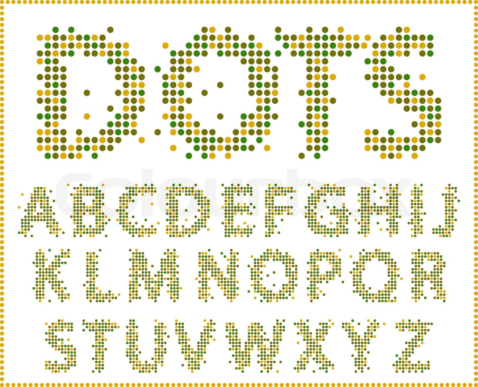 Halftone alphabet | Stock vector | Colourbox