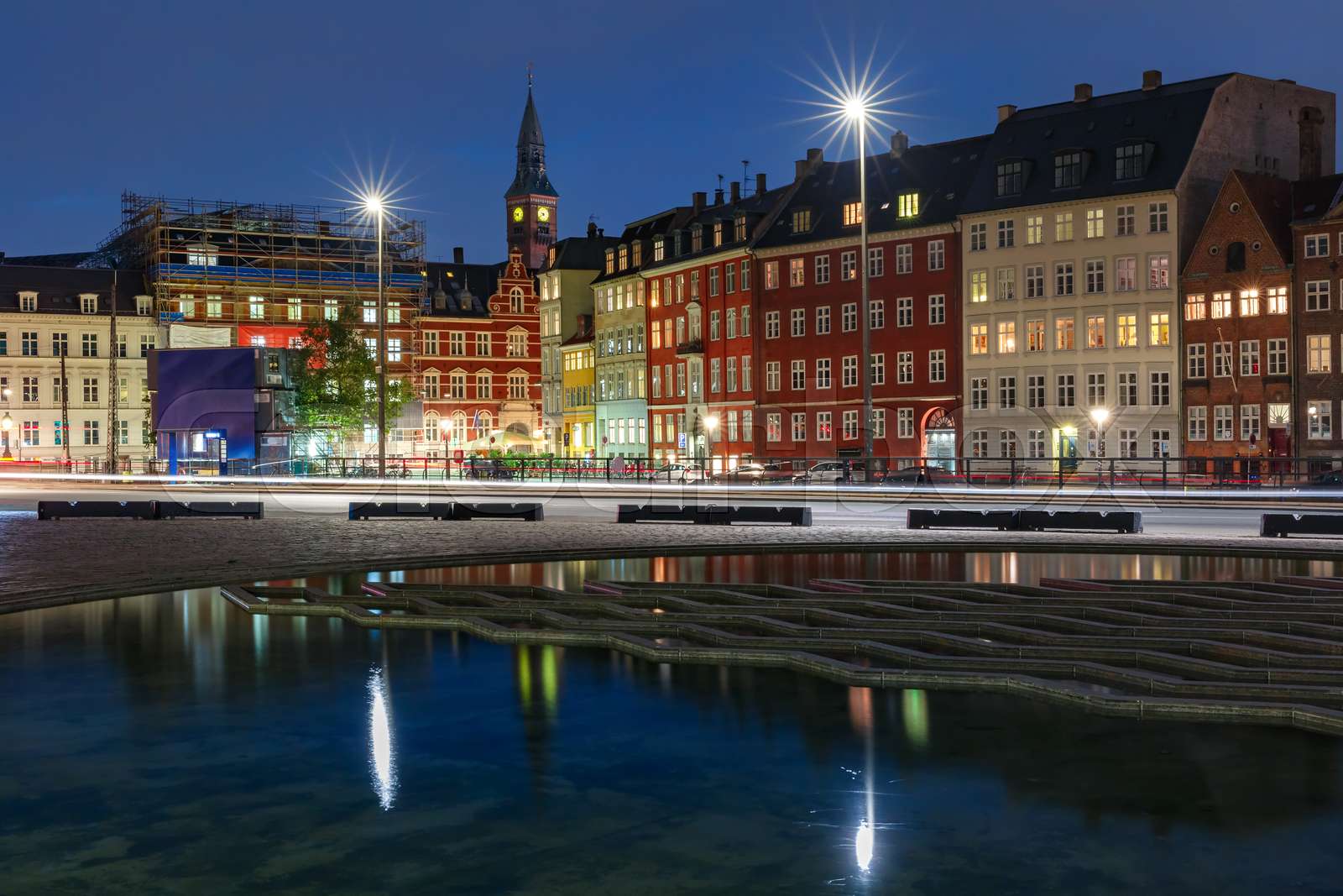 Night Copenhagen, Denmark | Stock image | Colourbox
