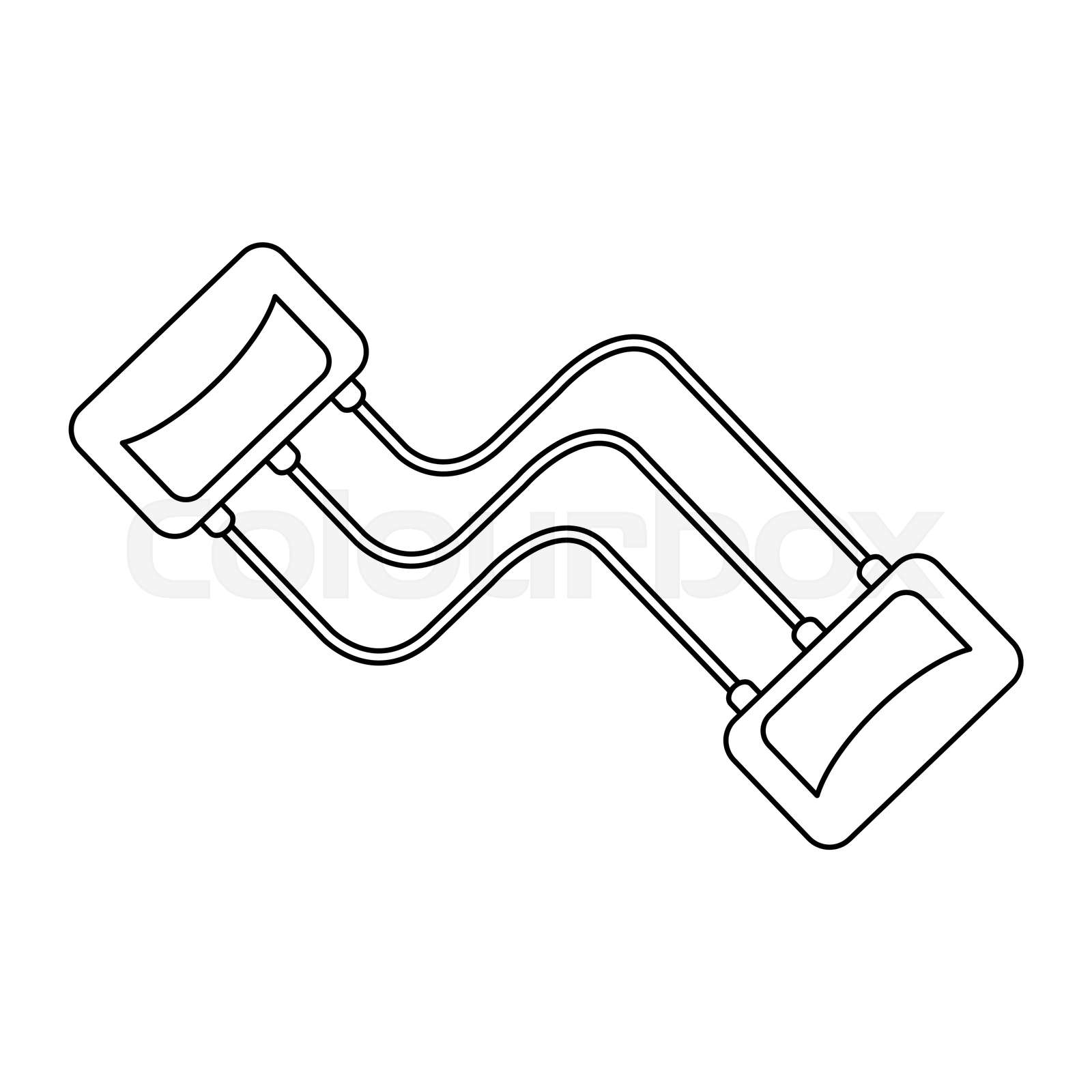 Fitness resistance band black and white | Stock vector | Colourbox