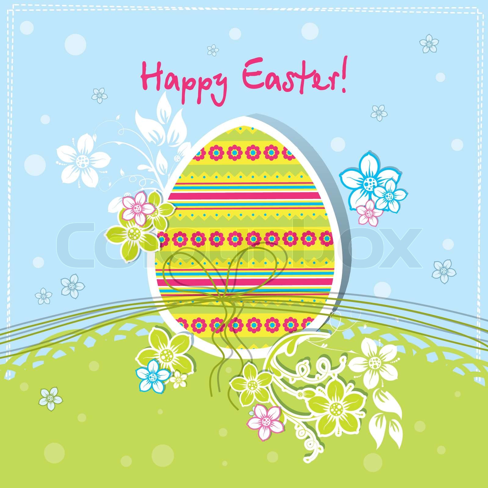 Vorlage Ostern Grußkarte , Vektor | Stock-Vektor | Colourbox