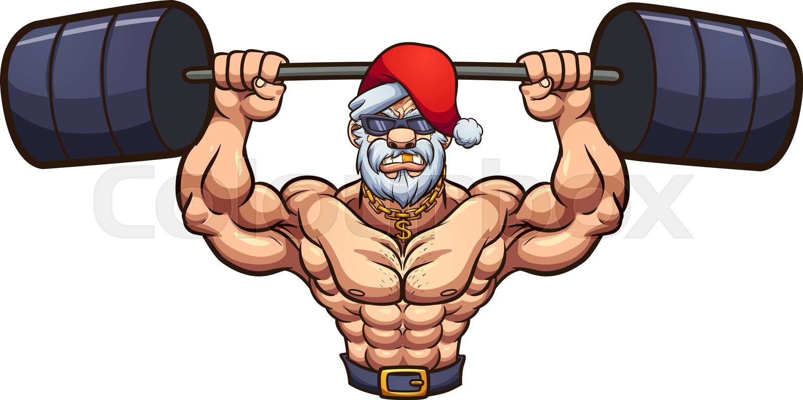 Strong Santa Claus | Stock vector | Colourbox
