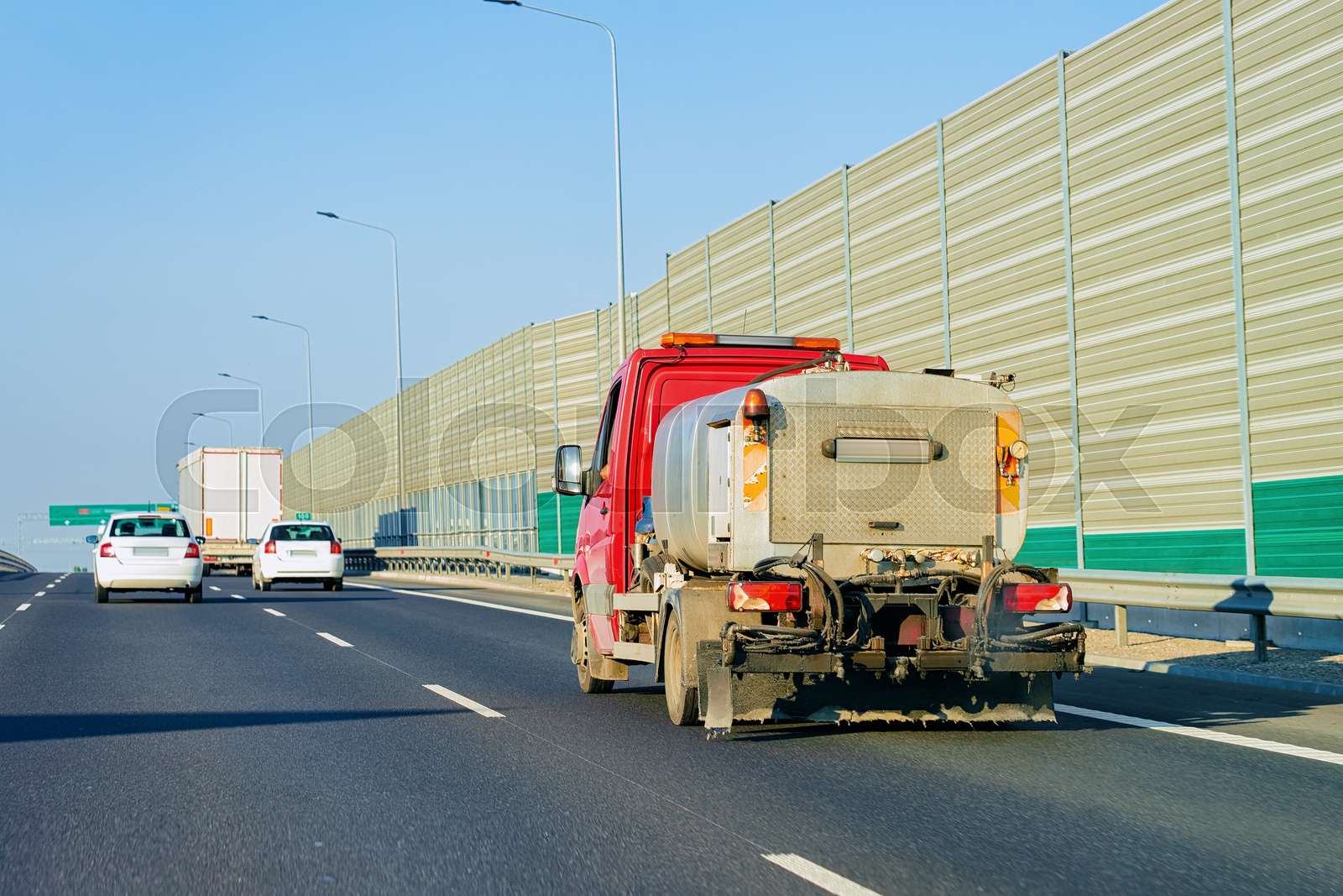 Truck in highway road in Slovenia | Stock image | Colourbox