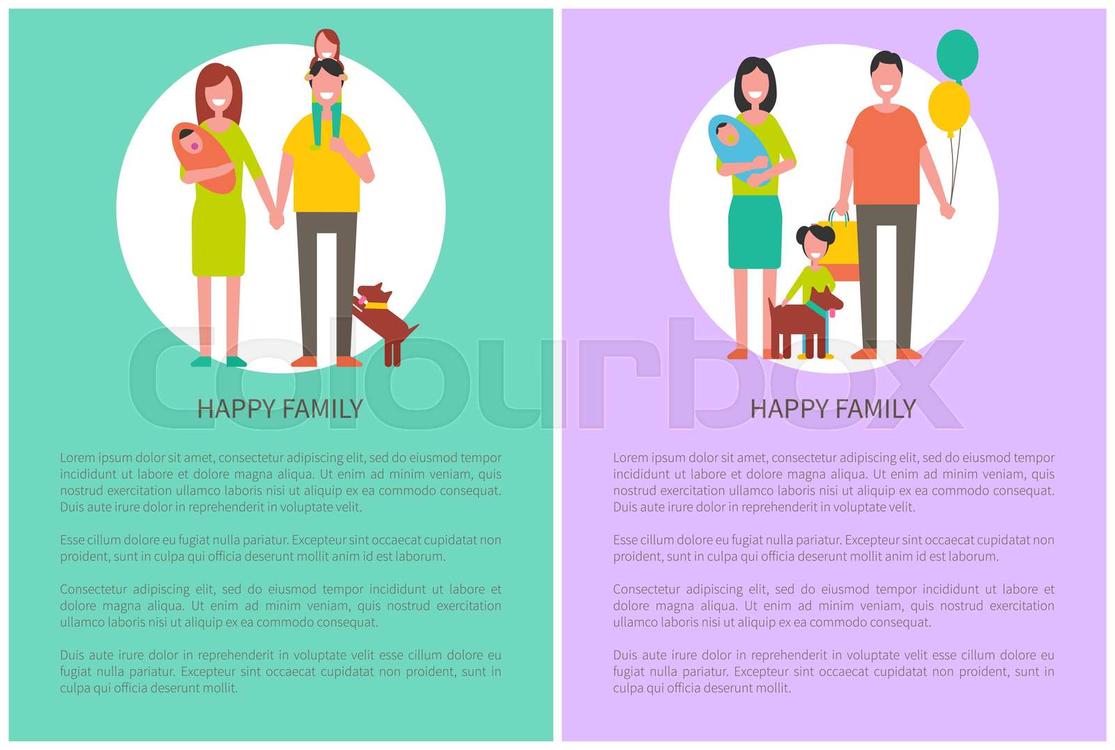 Happy Family Poster Togetherness and Love Concept | Stock vector ...
