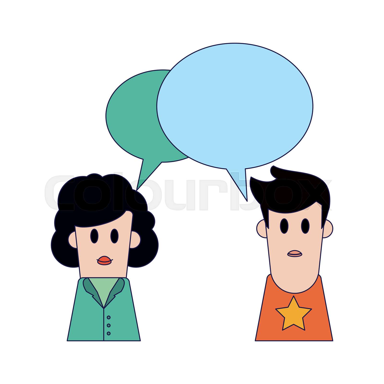 People Talking Cartoon Stock Vector Colourbox