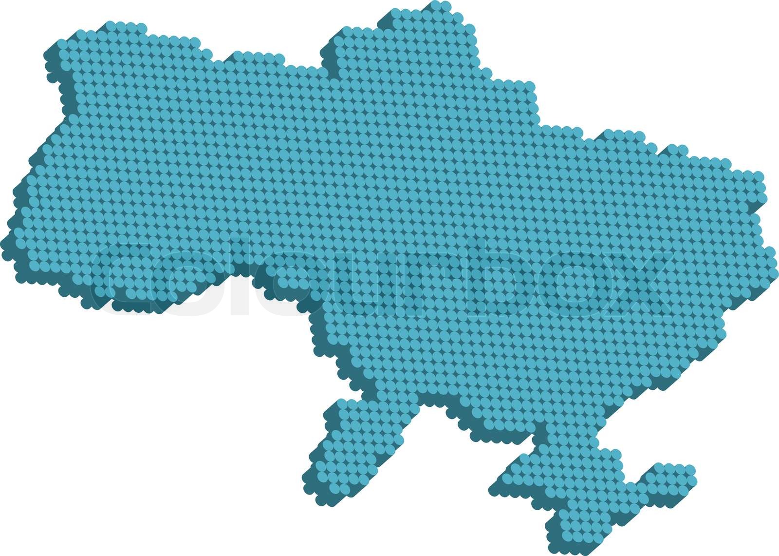 Kort over Ukraine 3d | Stock vektor | Colourbox