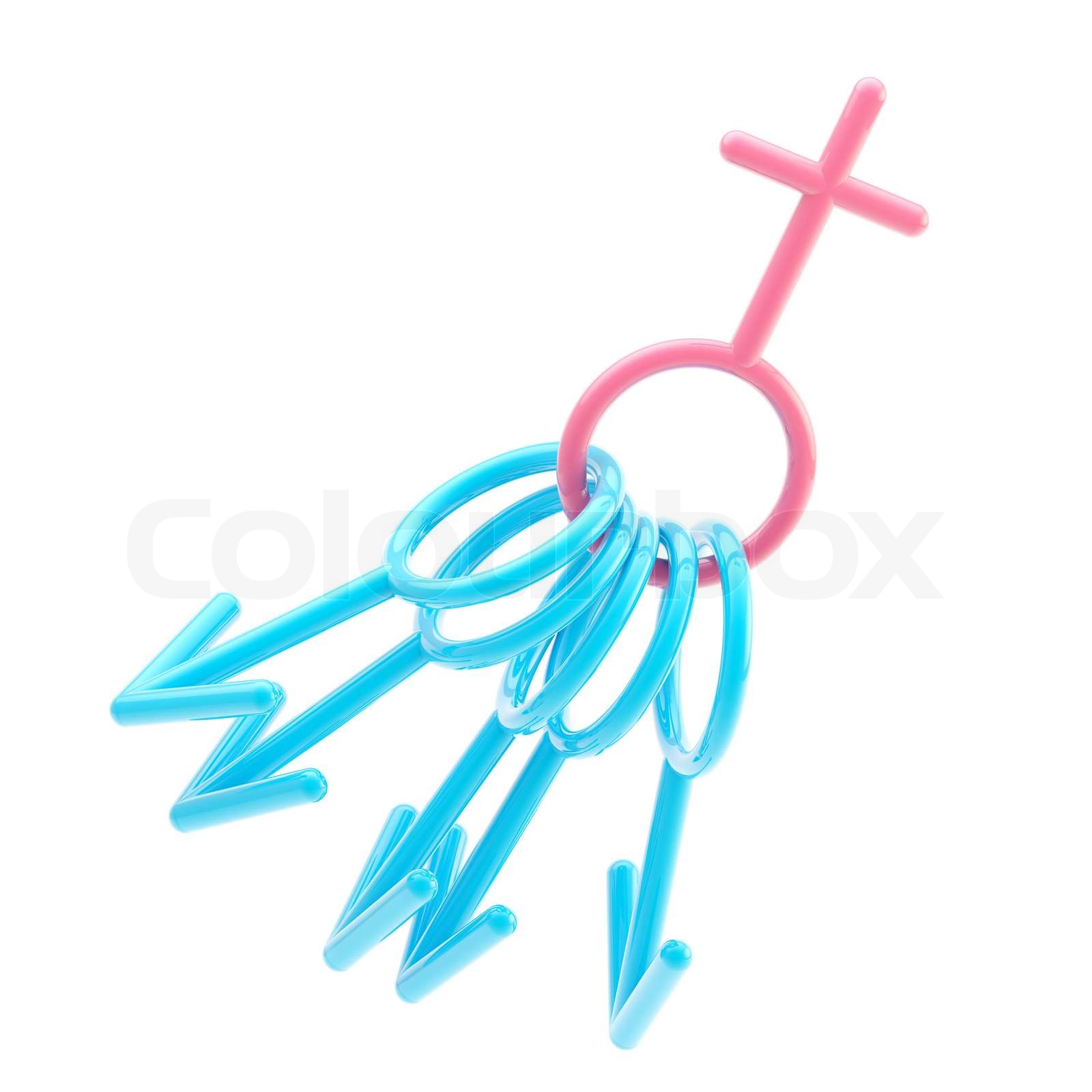 Kvinde skilt forbundet med få mandlige tegn | Stock foto | Colourbox