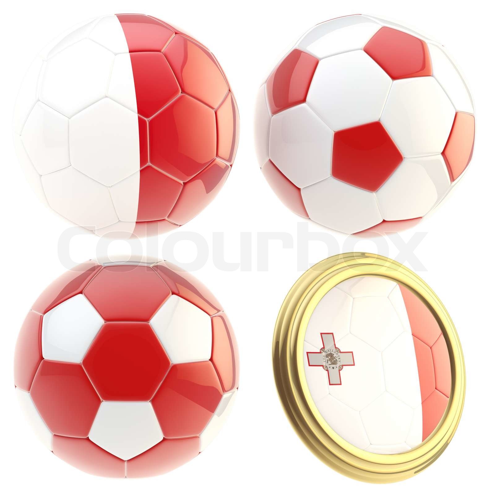 Malta football team attributes isolated | Stock image | Colourbox