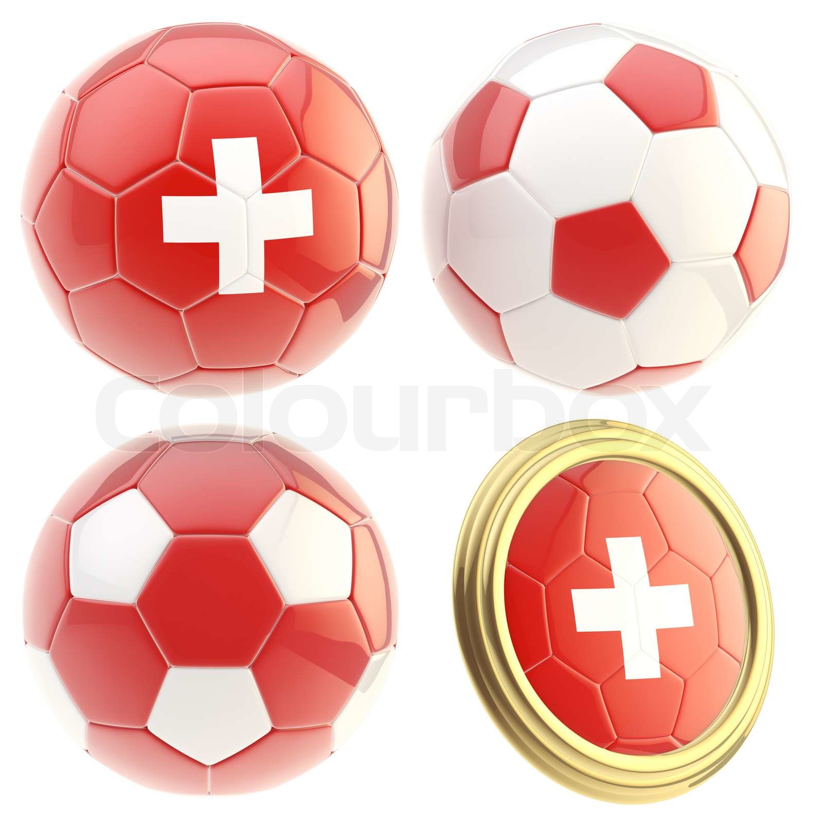 Switzerland football team attributes isolated | Stock image | Colourbox