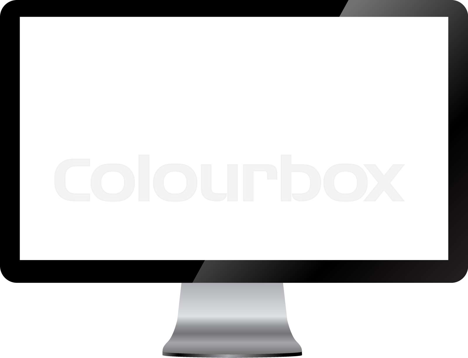 Desktop Computer With blank screen | Stock vector | Colourbox