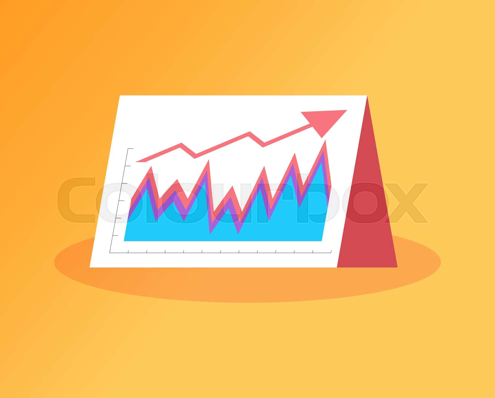 Increase of Sales, Banner Arrow and Raising Graphs | Stock vector ...