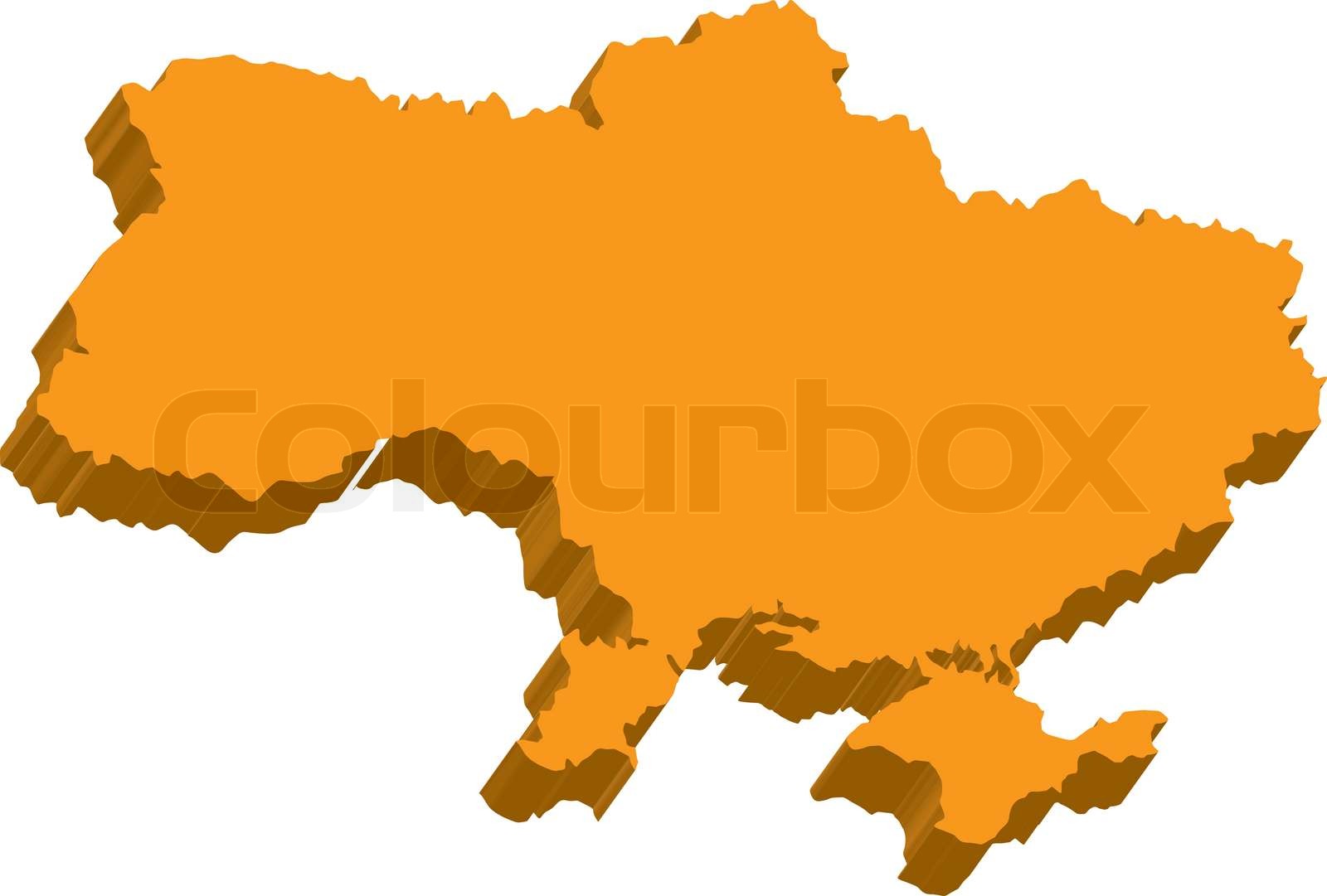 Ukraine map | Stock vector | Colourbox