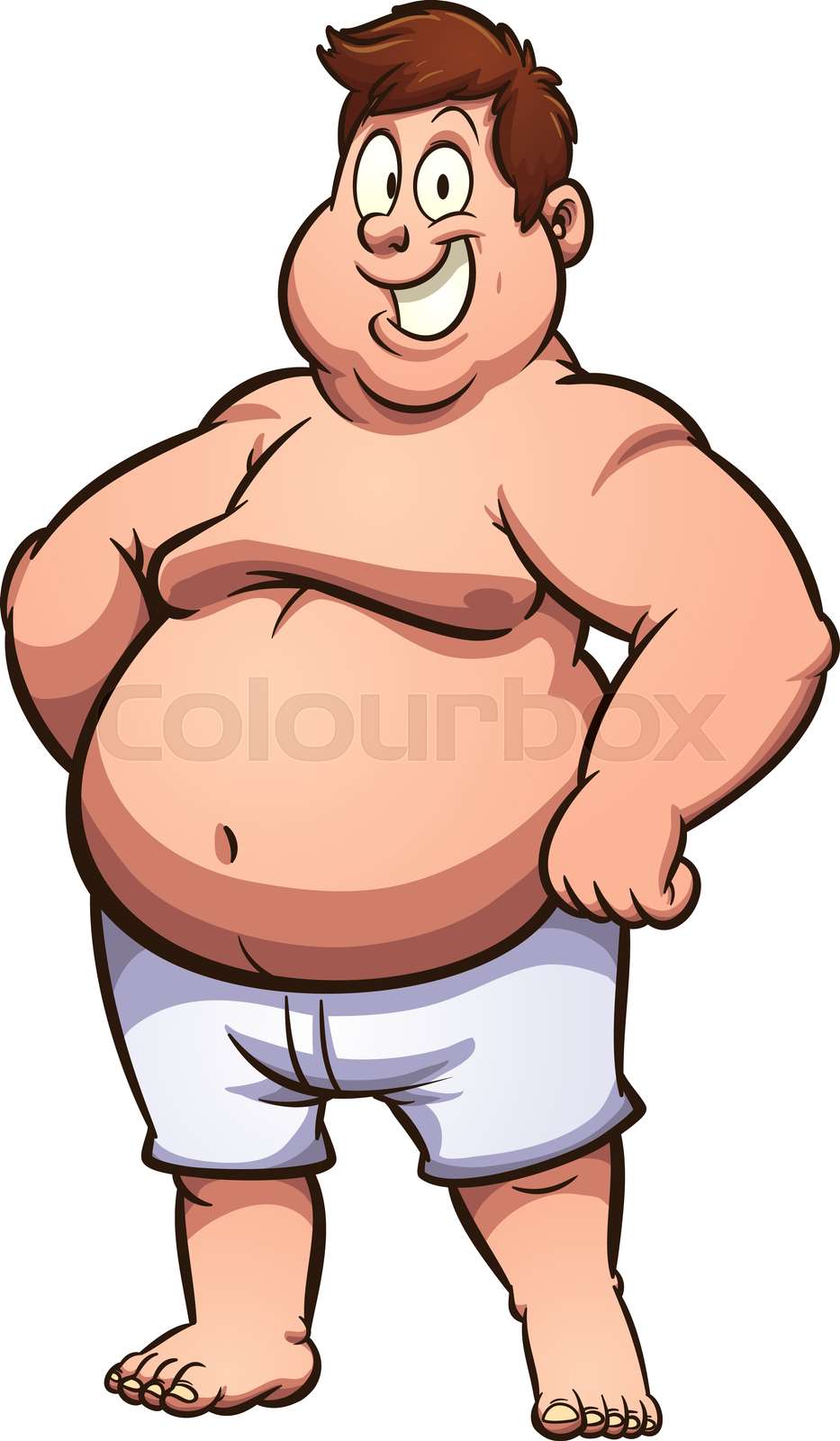 Fat man | Stock vector | Colourbox
