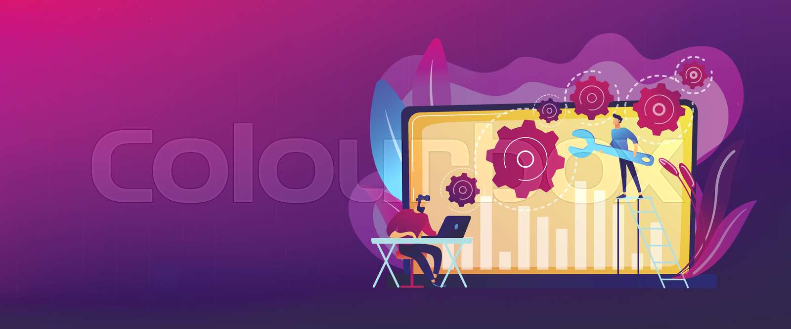 Computer troubleshooting concept banner header. | Stock vector | Colourbox