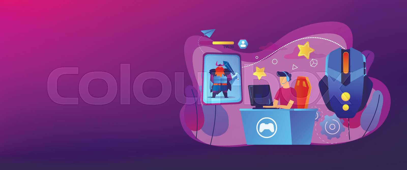 MMORPG concept banner header. | Stock vector | Colourbox