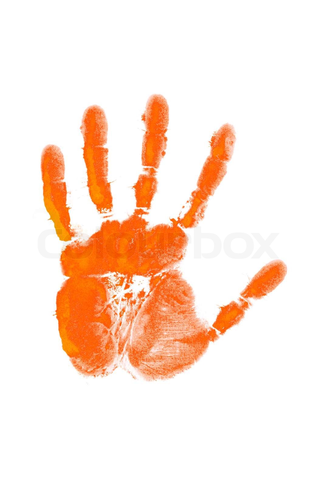 Hand Print On The White Stock Image Colourbox hand-print-on-the-white-stock-image-colourbox