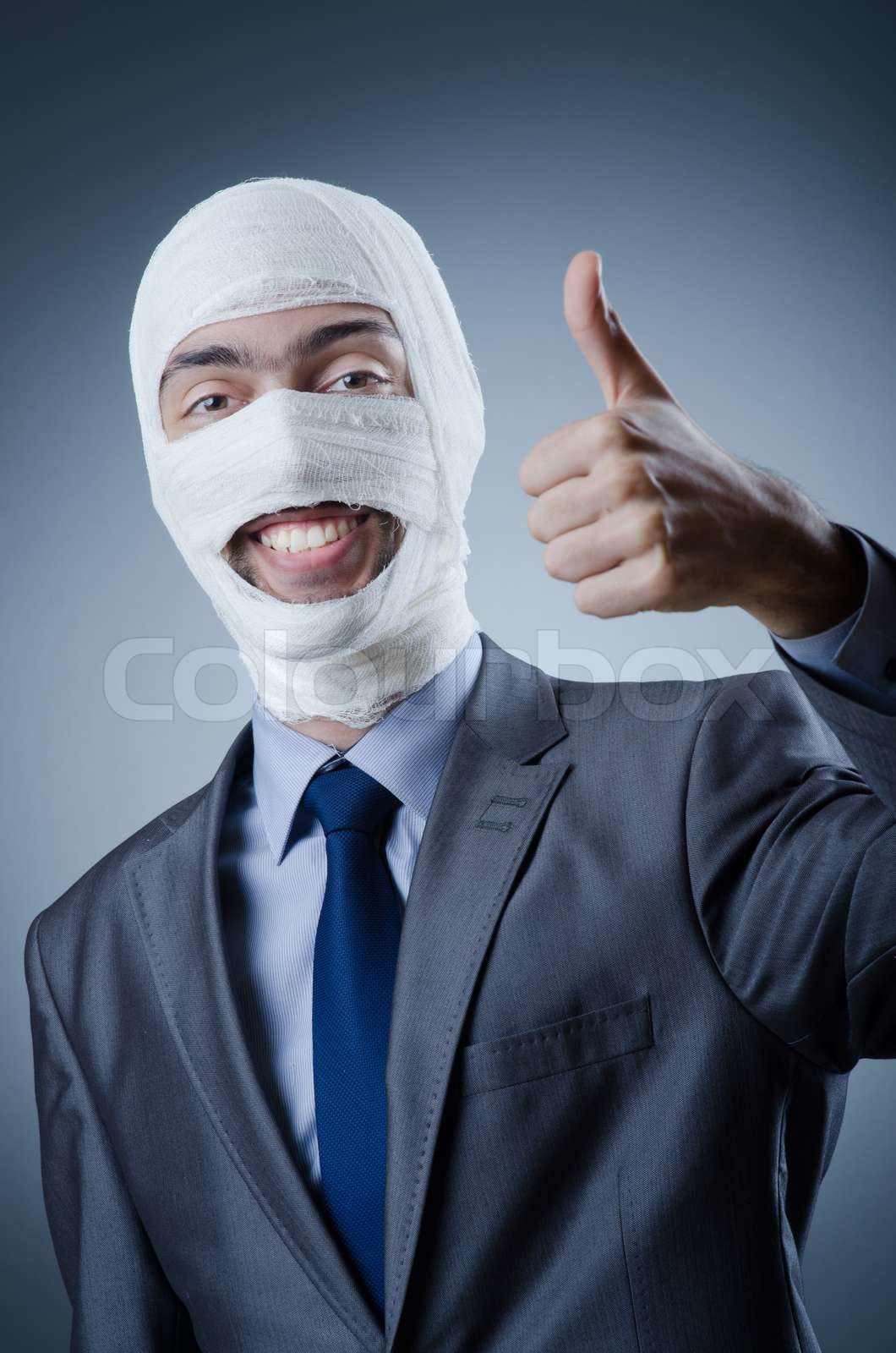 Man covered in medical bandages | Stock image | Colourbox