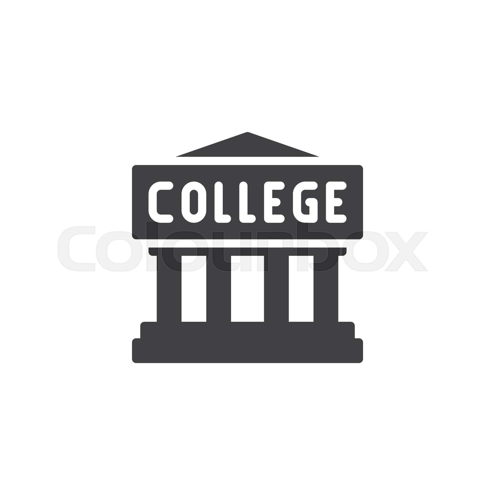 College building vector icon | Stock vector | Colourbox