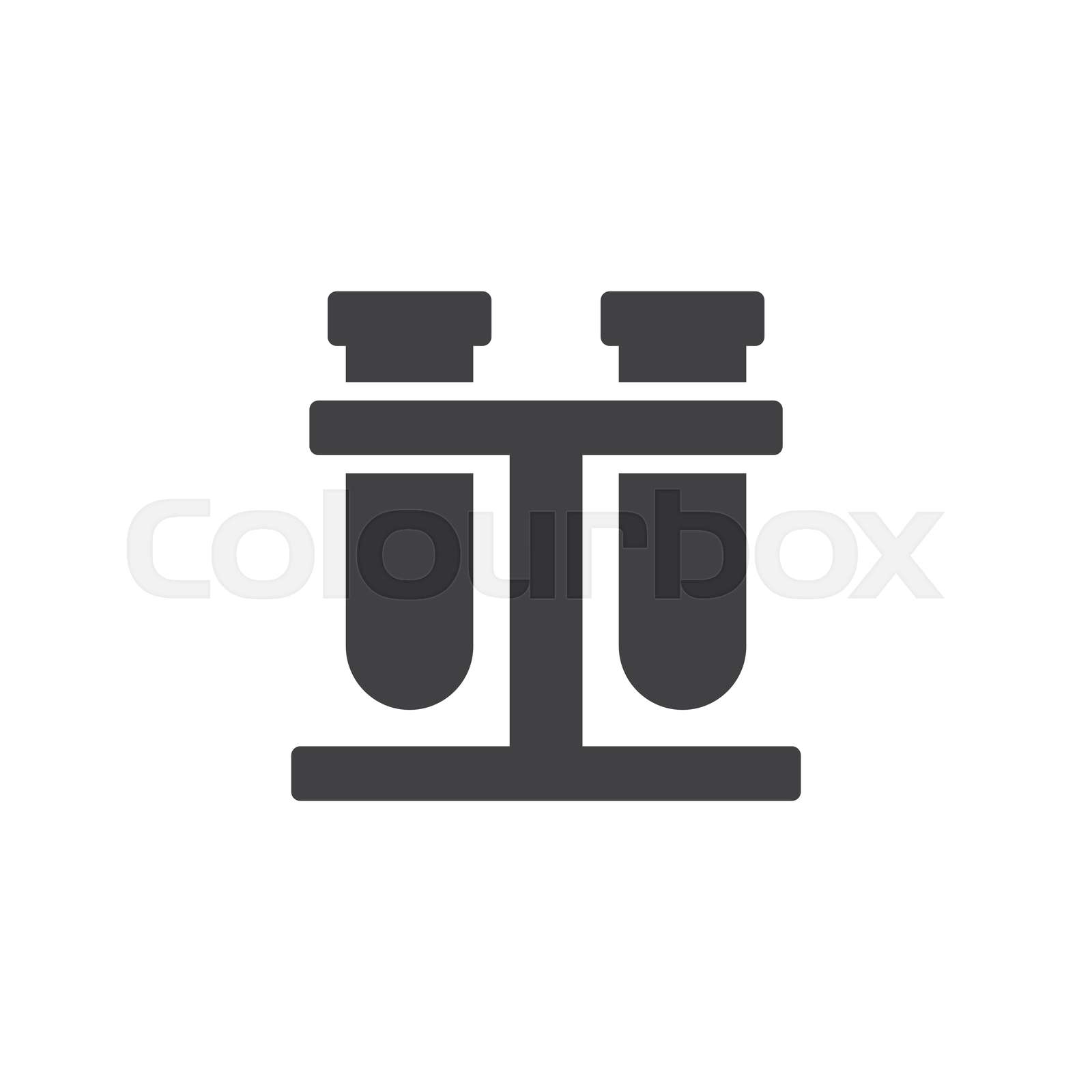 Test tubes holder vector icon | Stock vector | Colourbox