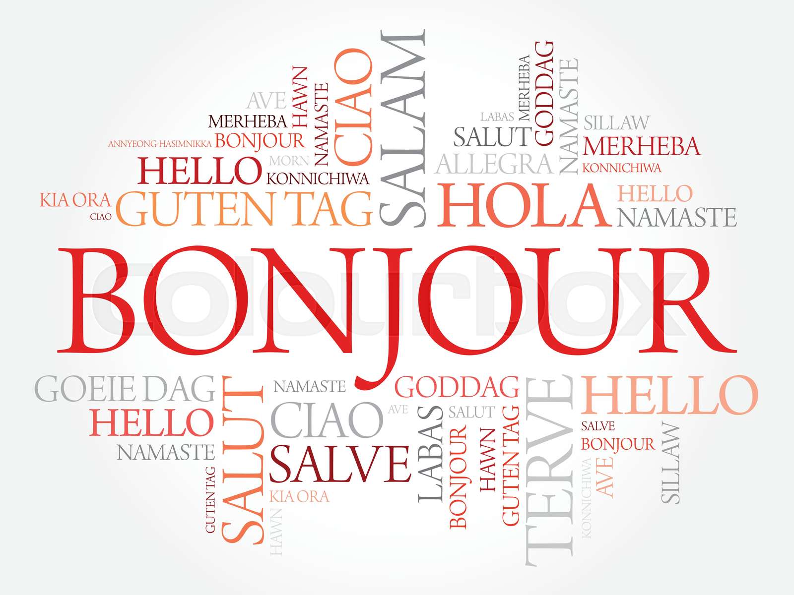 French Words Bonjour