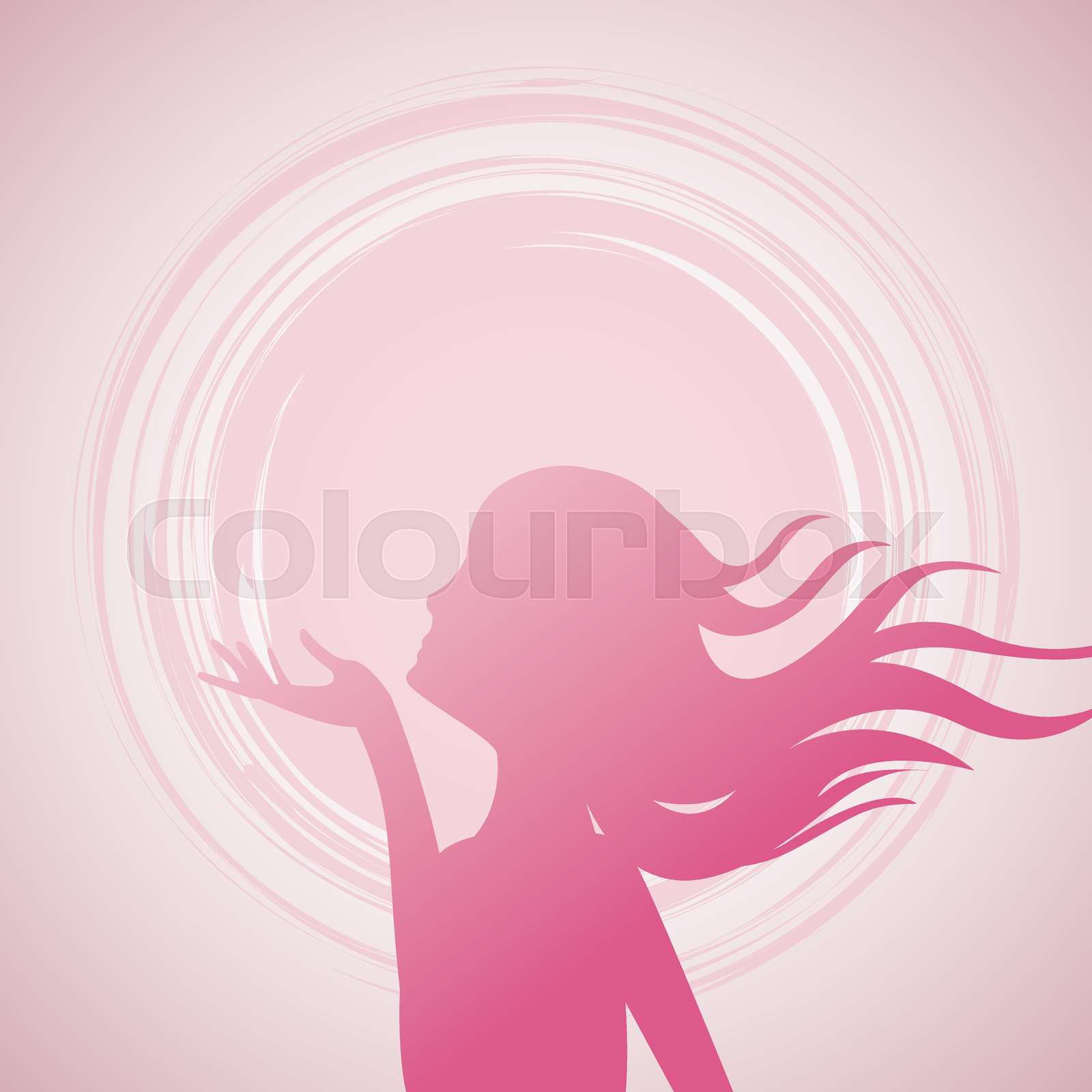 Woman pink body | Stock vector | Colourbox