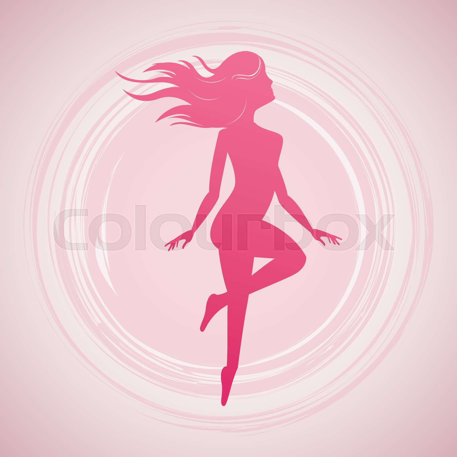 Woman pink body | Stock vector | Colourbox