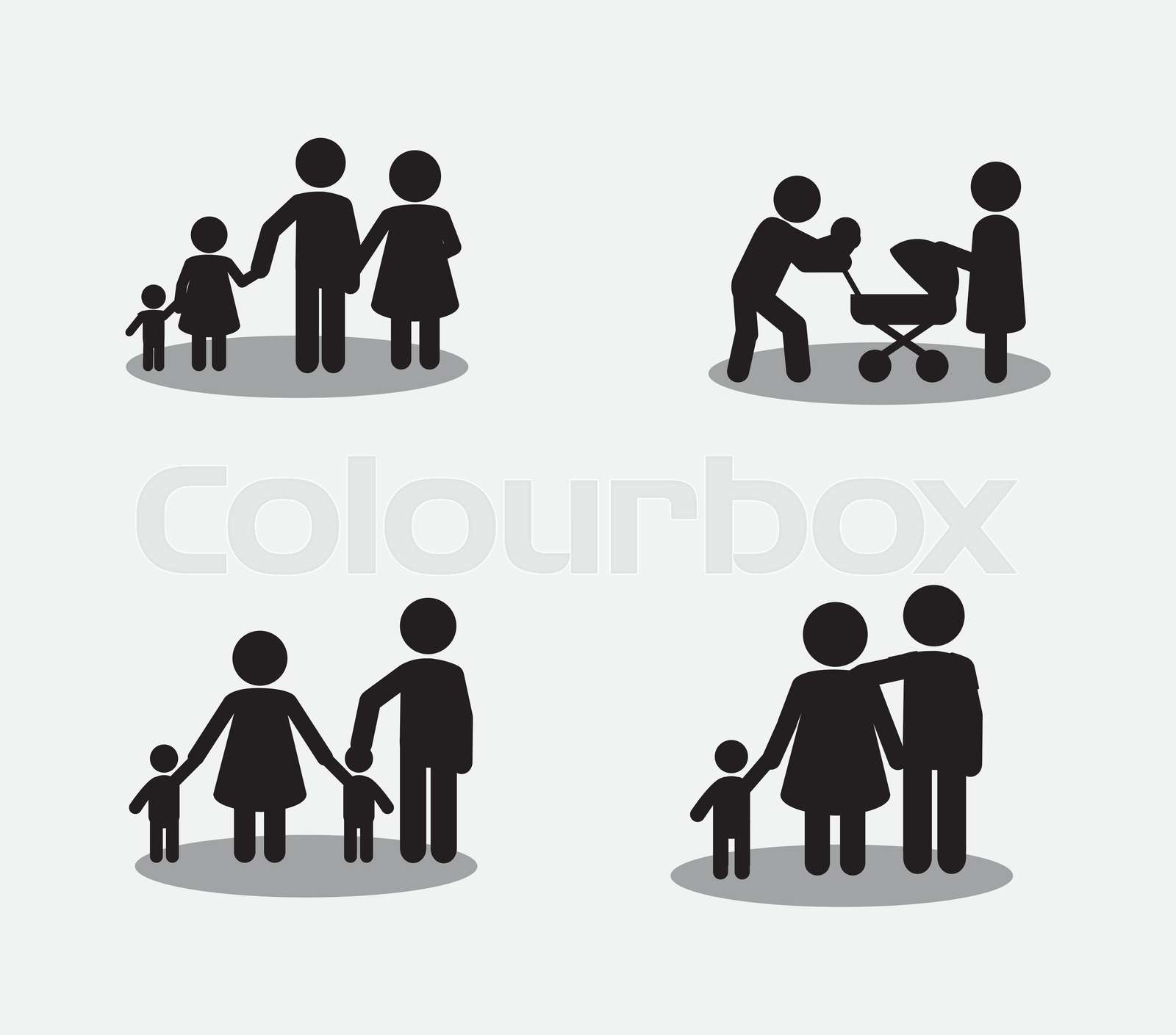 familie, piktogramm, freude | Stock-Vektor | Colourbox